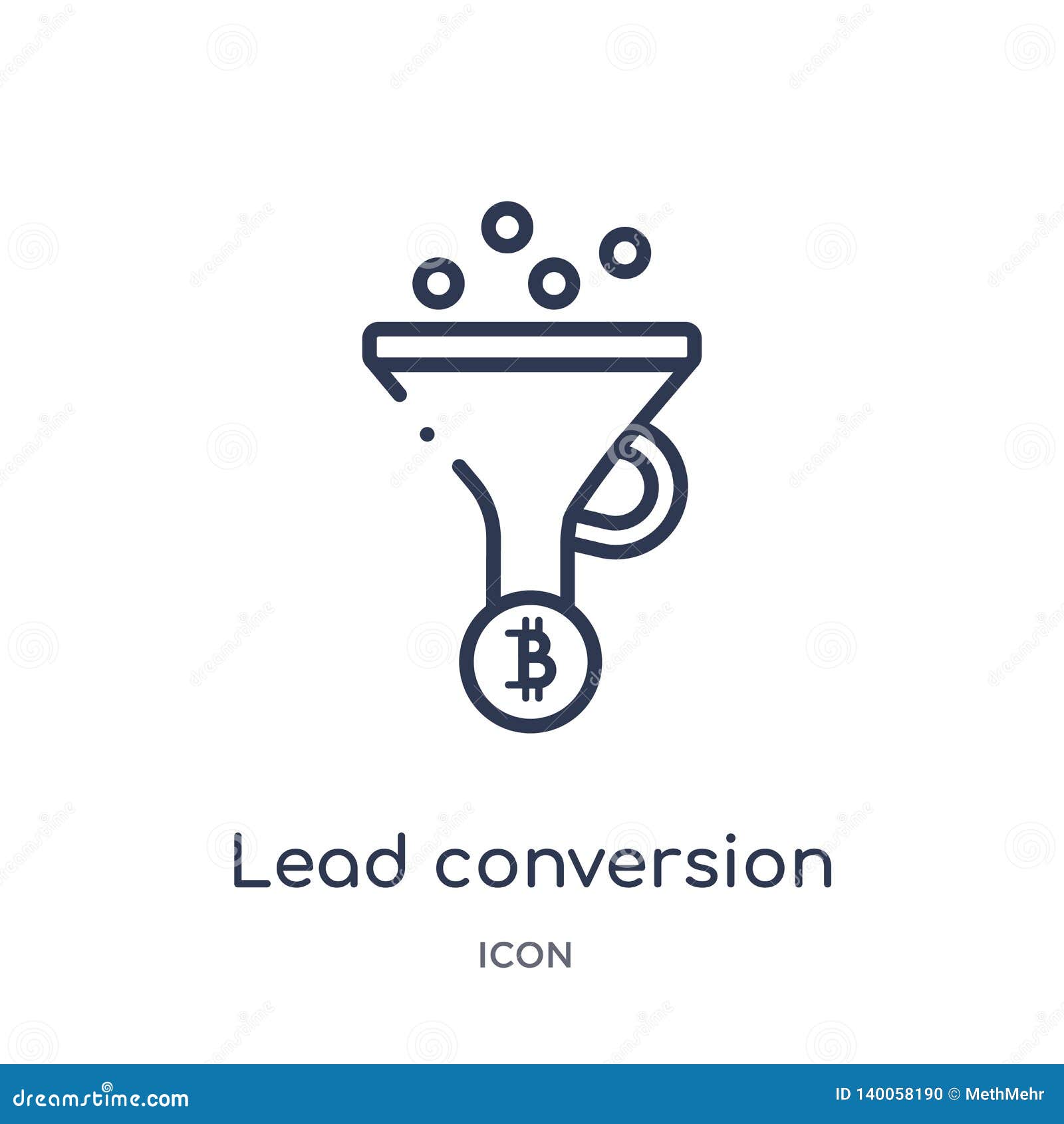 Linear Lead Conversion Icon from General Outline Collection. Thin Line ...