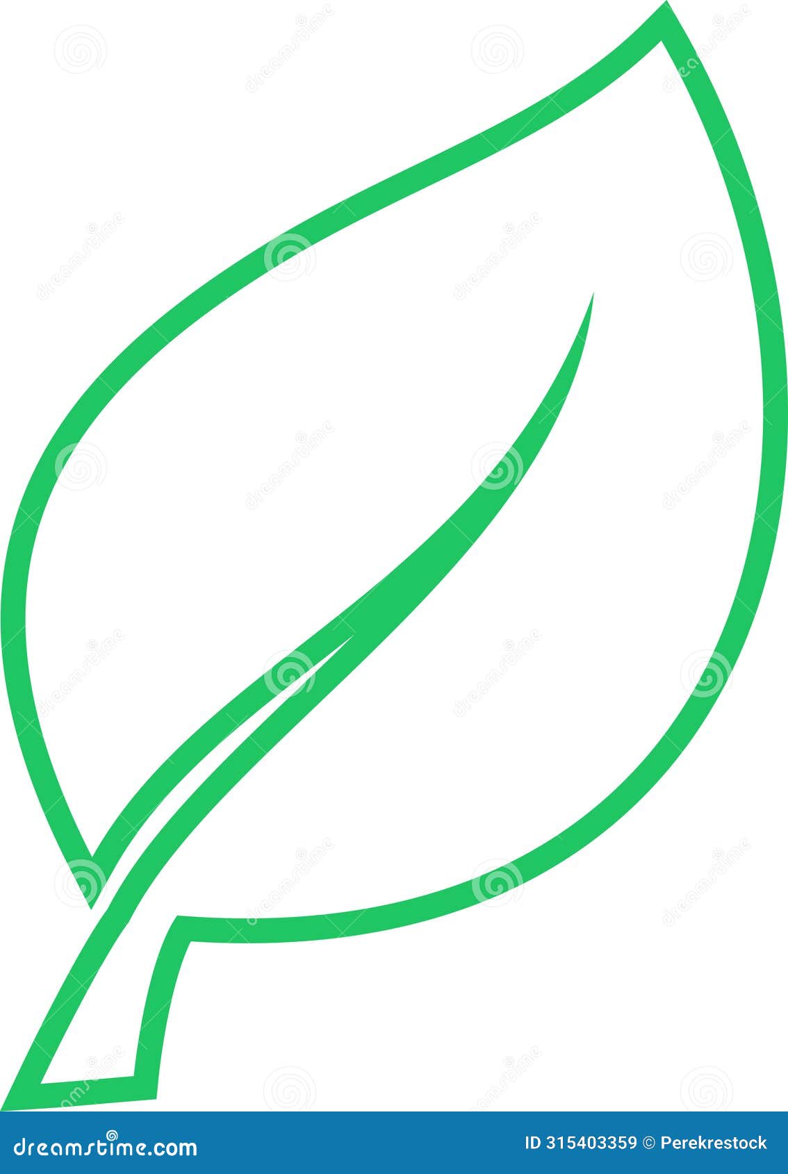 Linear Leaf Icon As an Environment Responsibility Concept Stock Vector ...