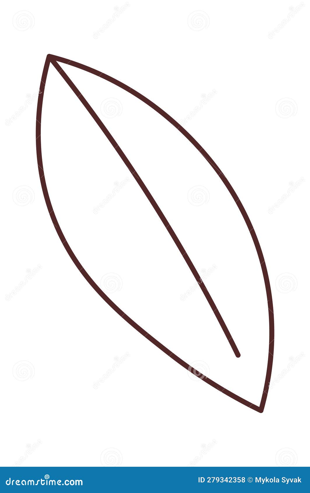 Linear Leaf Icon stock vector. Illustration of logo - 279342358