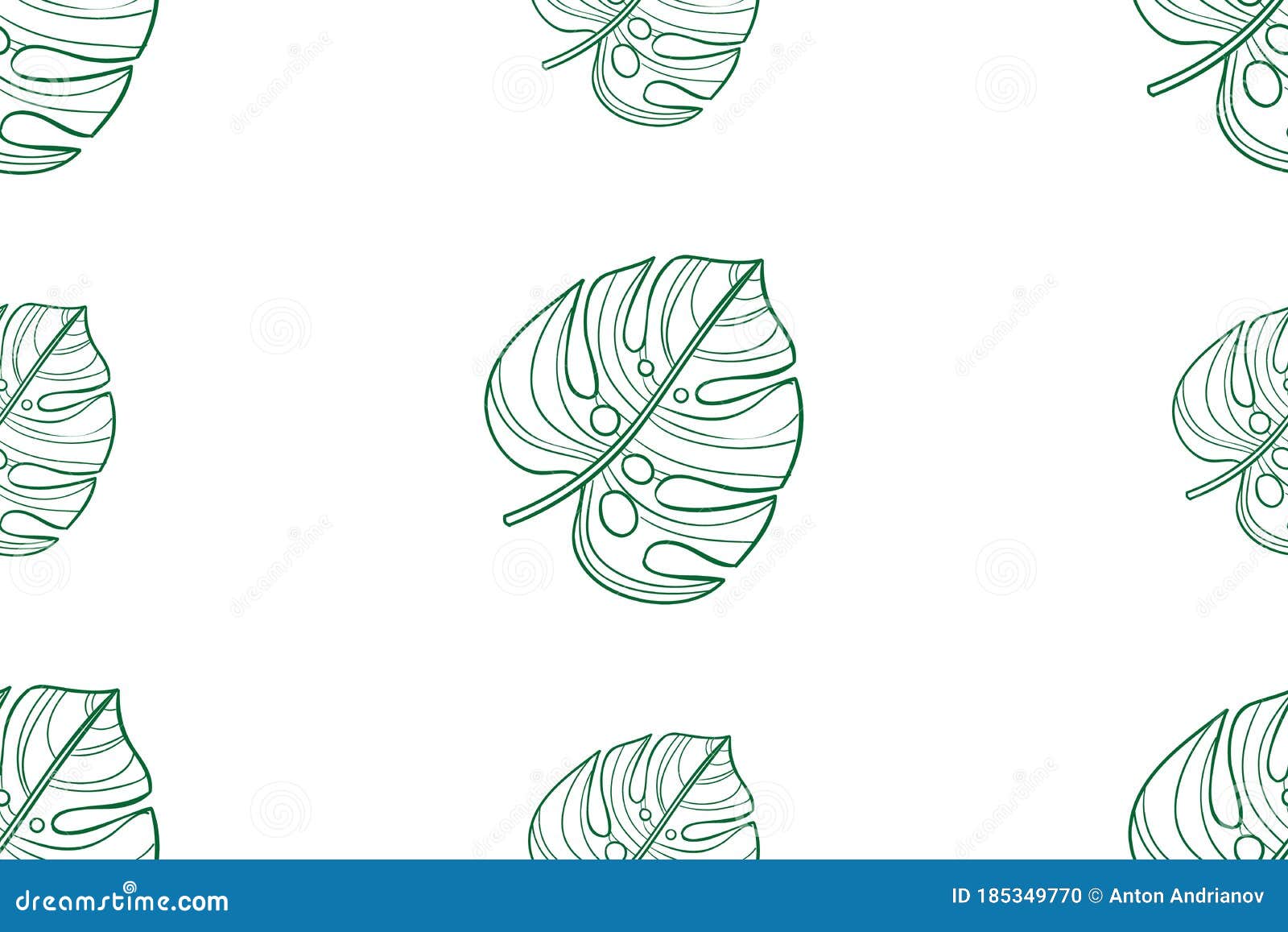 Linear Leaves in a Seamless Texture Stock Illustration - Illustration ...