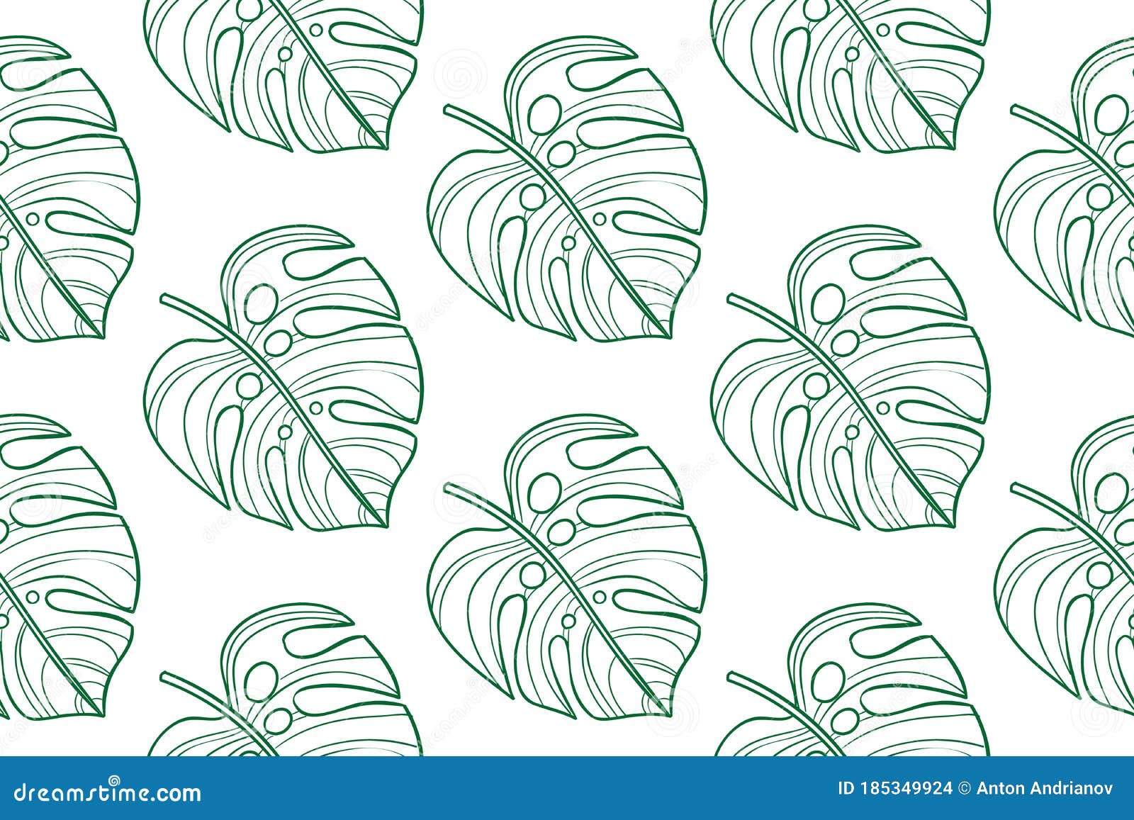 Linear Leaves in a Seamless Texture Stock Illustration - Illustration ...