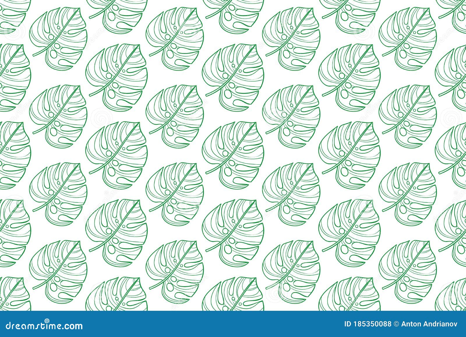 Linear Leaves in a Seamless Texture Stock Illustration - Illustration ...