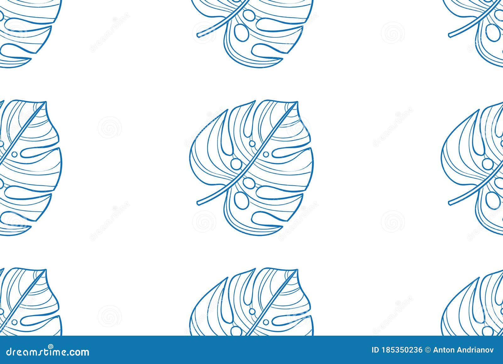 Linear Leaves in a Seamless Texture Stock Illustration - Illustration ...