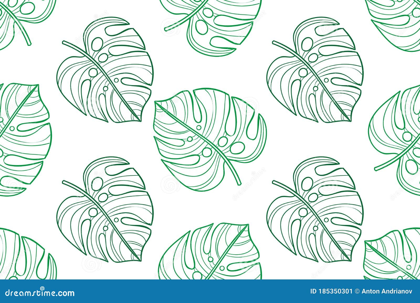 Linear Leaves in a Seamless Texture Stock Illustration - Illustration ...