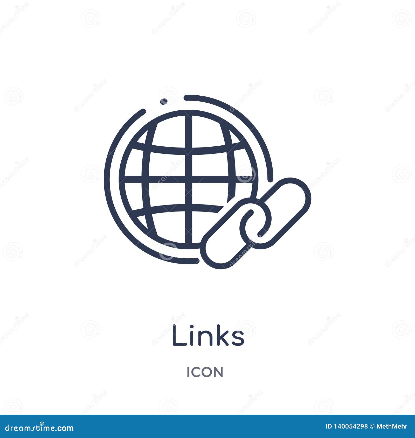 Linear Links Icon from Elearning and Education Outline Collection. Thin ...