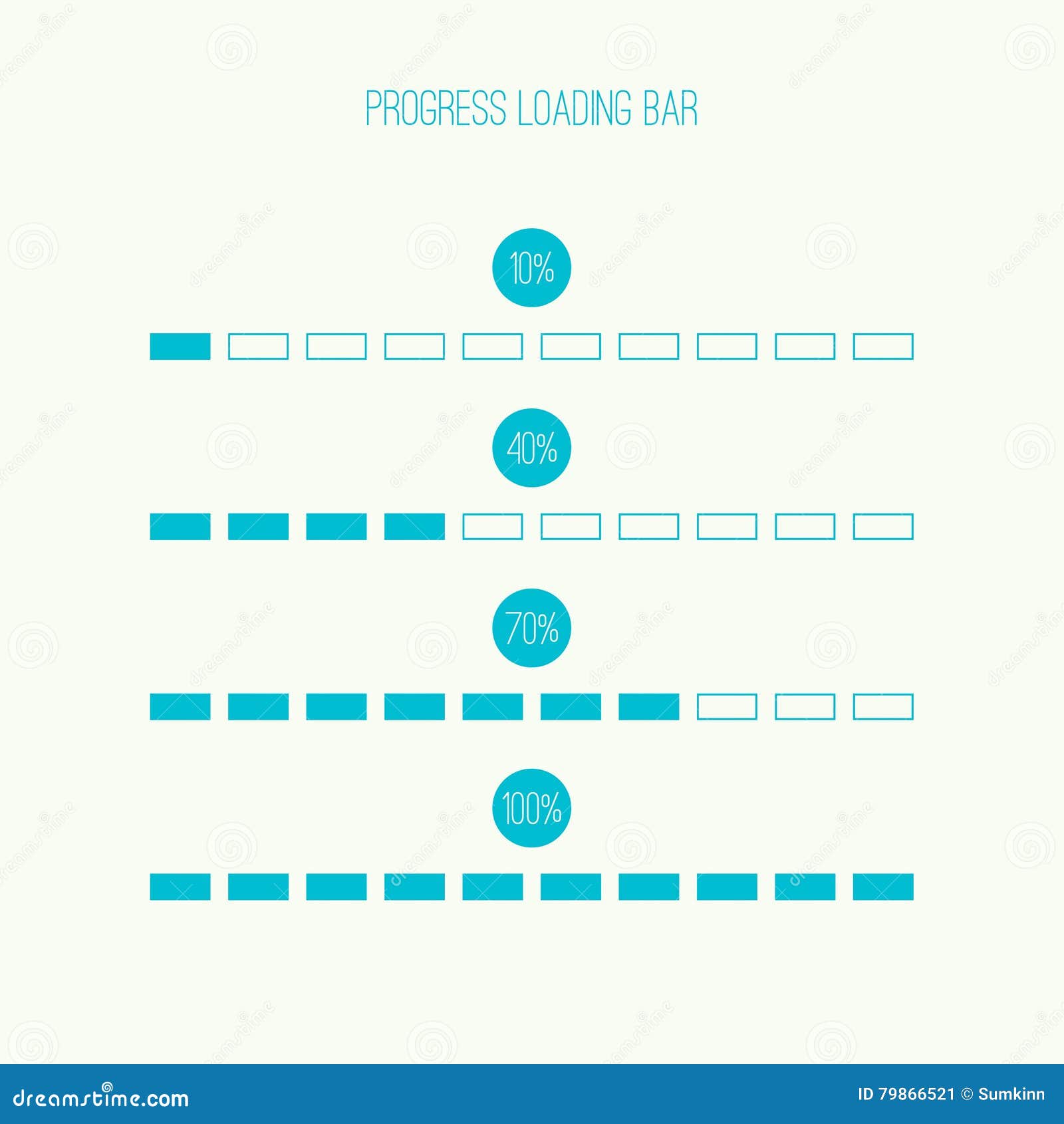 Percent Loader. Round Progress Bar For Upload And Download Application UI, Circle Indicator With ...