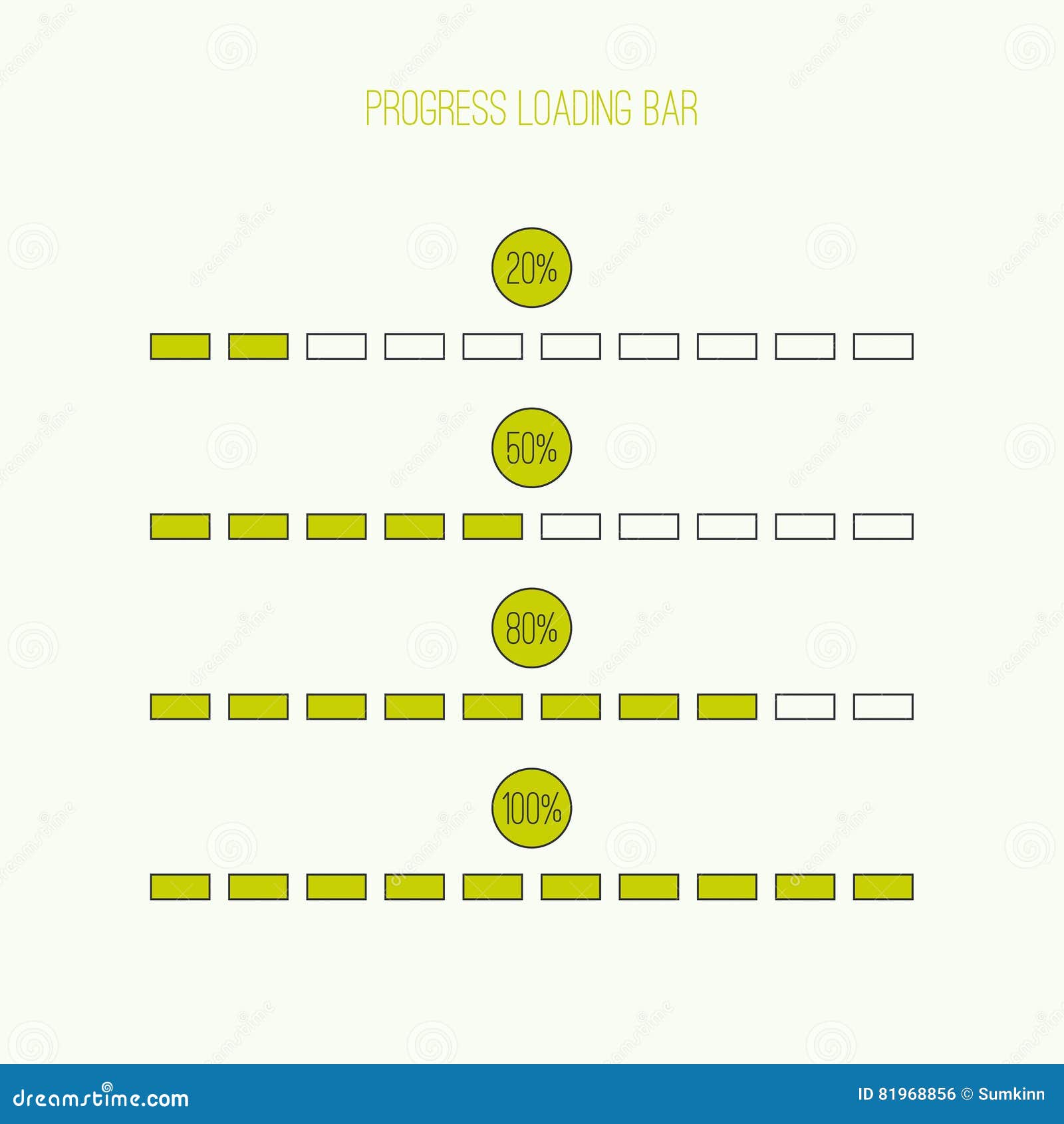 Linear loader bar stock vector. Illustration of preloaded - 81968856