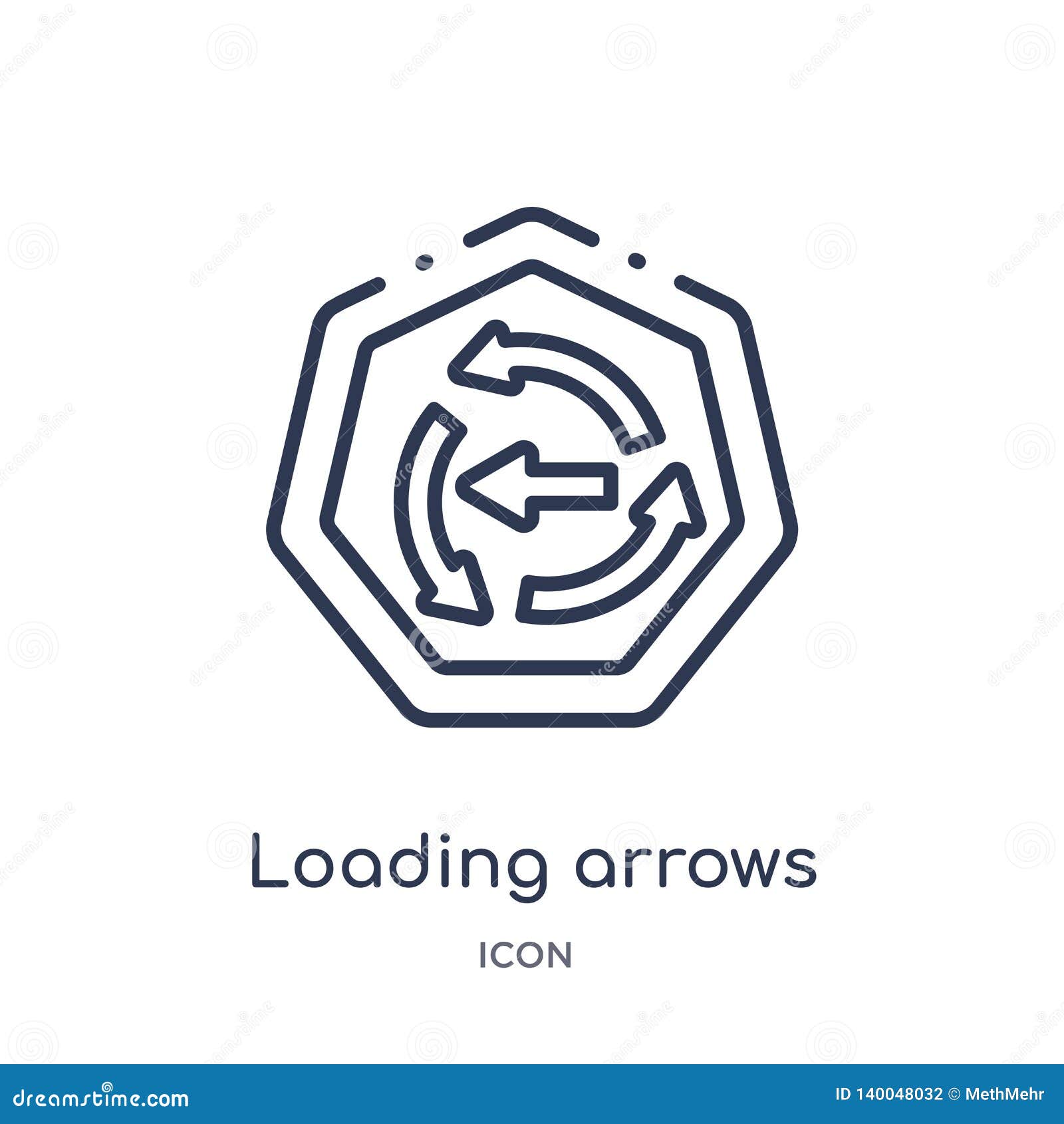 Linear Loading Arrows Icon from Arrows Outline Collection. Thin Line ...