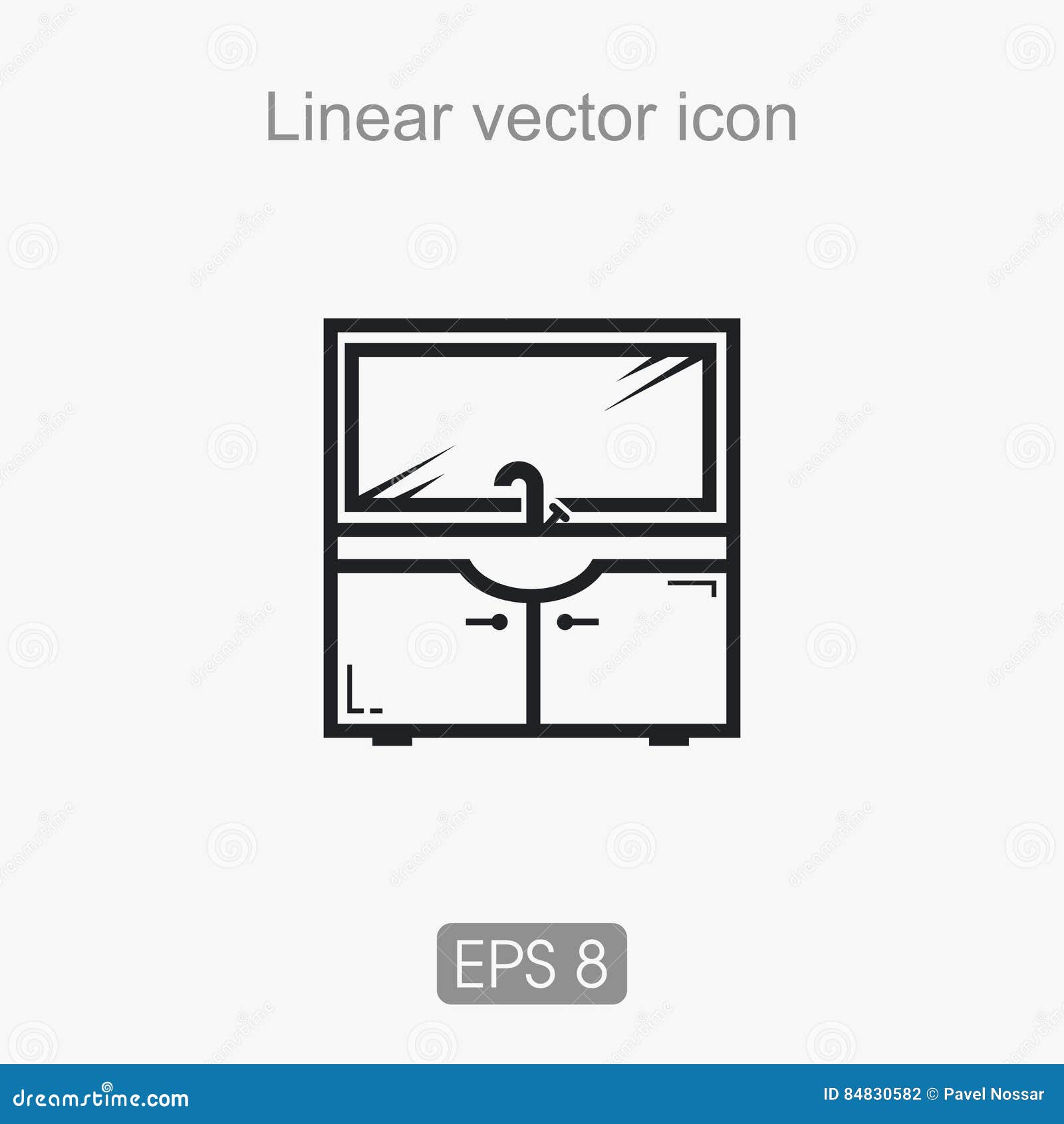 Linear locker icon stock vector. Illustration of vector - 84830582