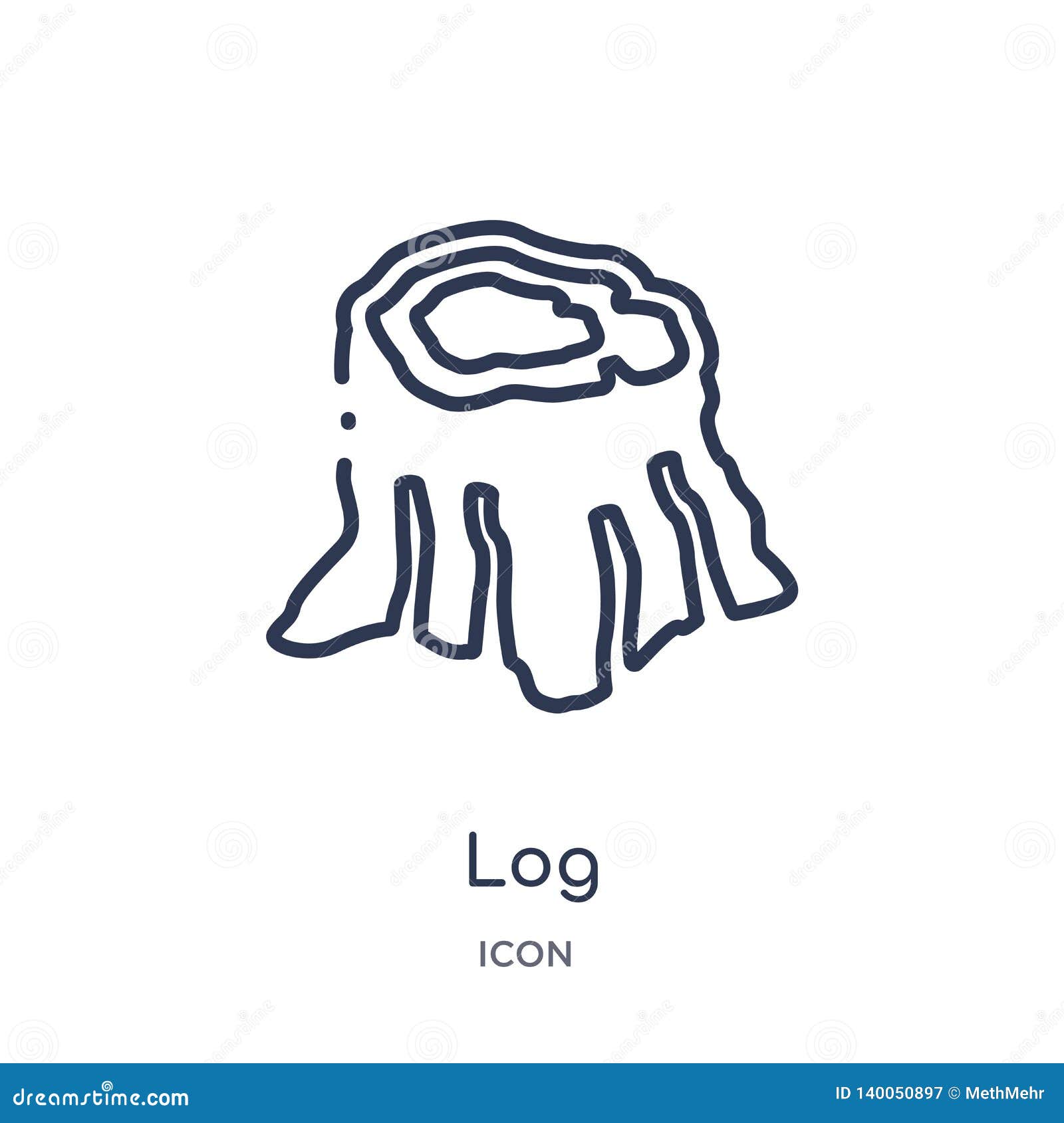 Linear Log Icon from Camping Outline Collection. Thin Line Log Vector ...