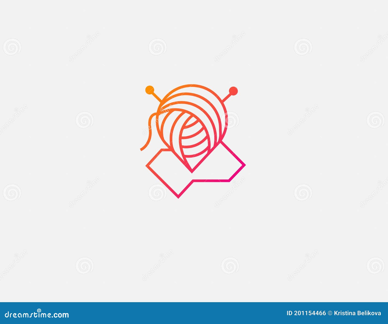 Ball Thread Open Palm Icon. Knitting And Hand Symbol. Sign Handwork ...