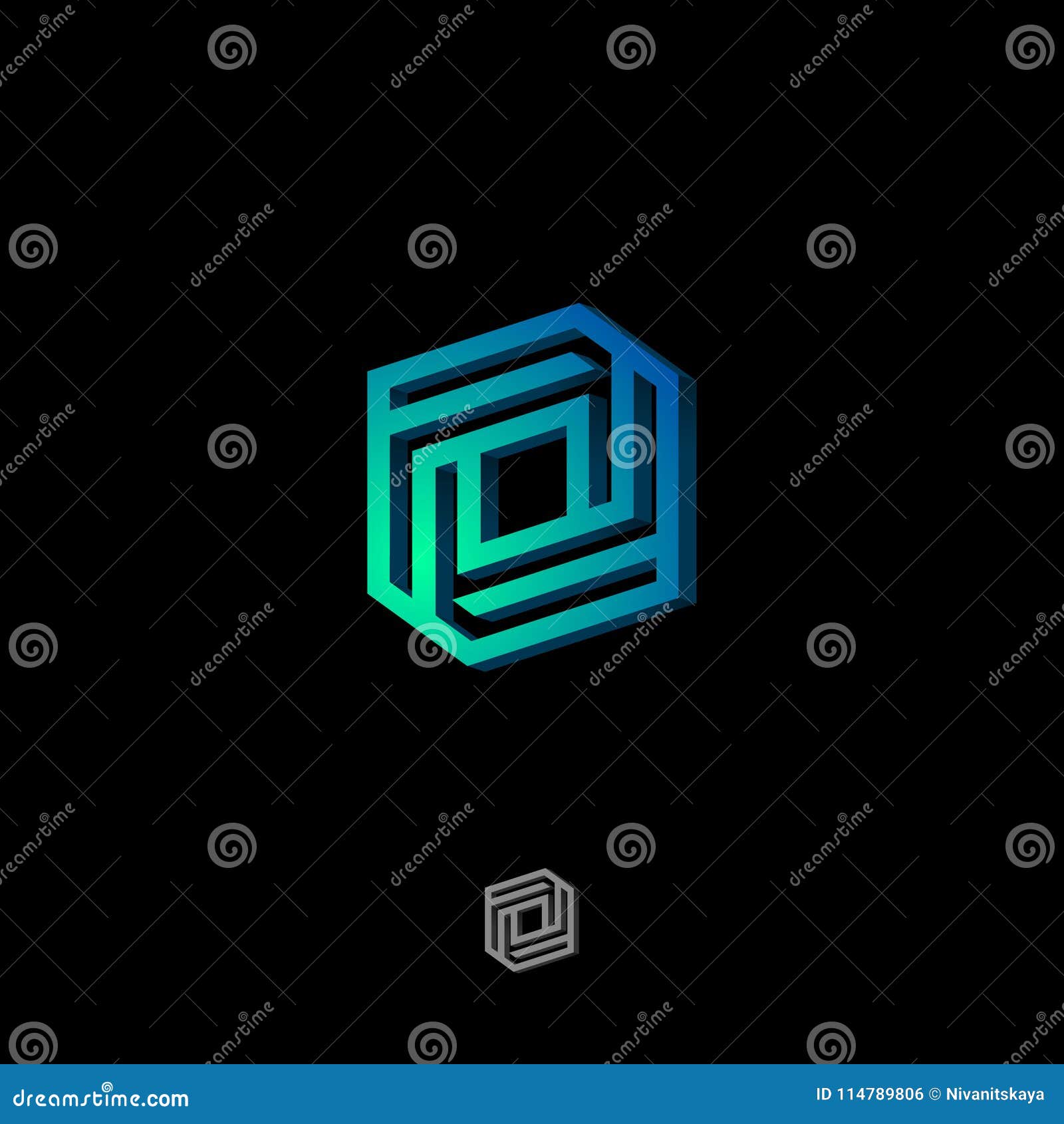 Linear Logo. Polygon Emblems. Abstract Icon. Business or Industry Logo ...