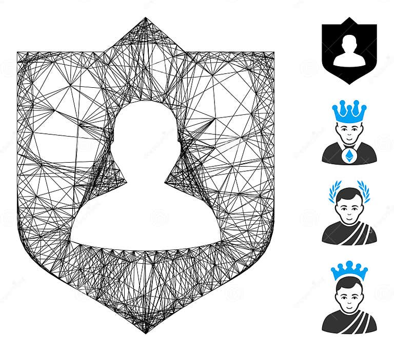 Linear Lord Shield Vector Mesh Stock Illustration - Illustration of ...