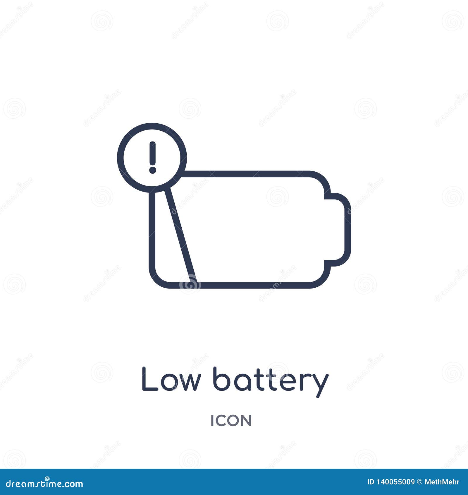 Linear Low Battery Icon from Electronic Stuff Fill Outline Collection ...