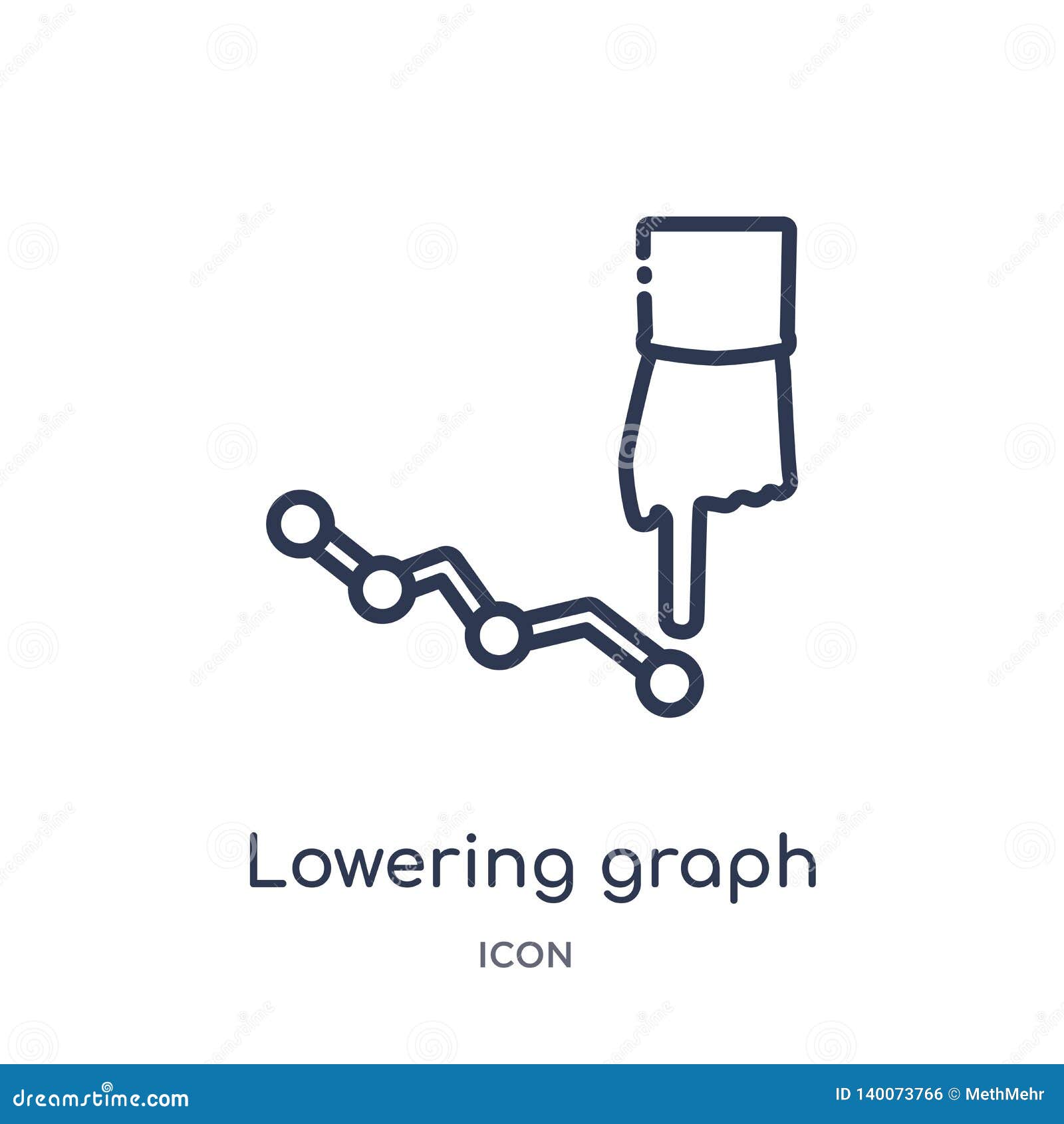 Linear Lowering Graph Icon from Marketing Outline Collection. Thin Line ... Linear Lowering Graph Icon from Marketing Outline Collection. Thin Line ...
