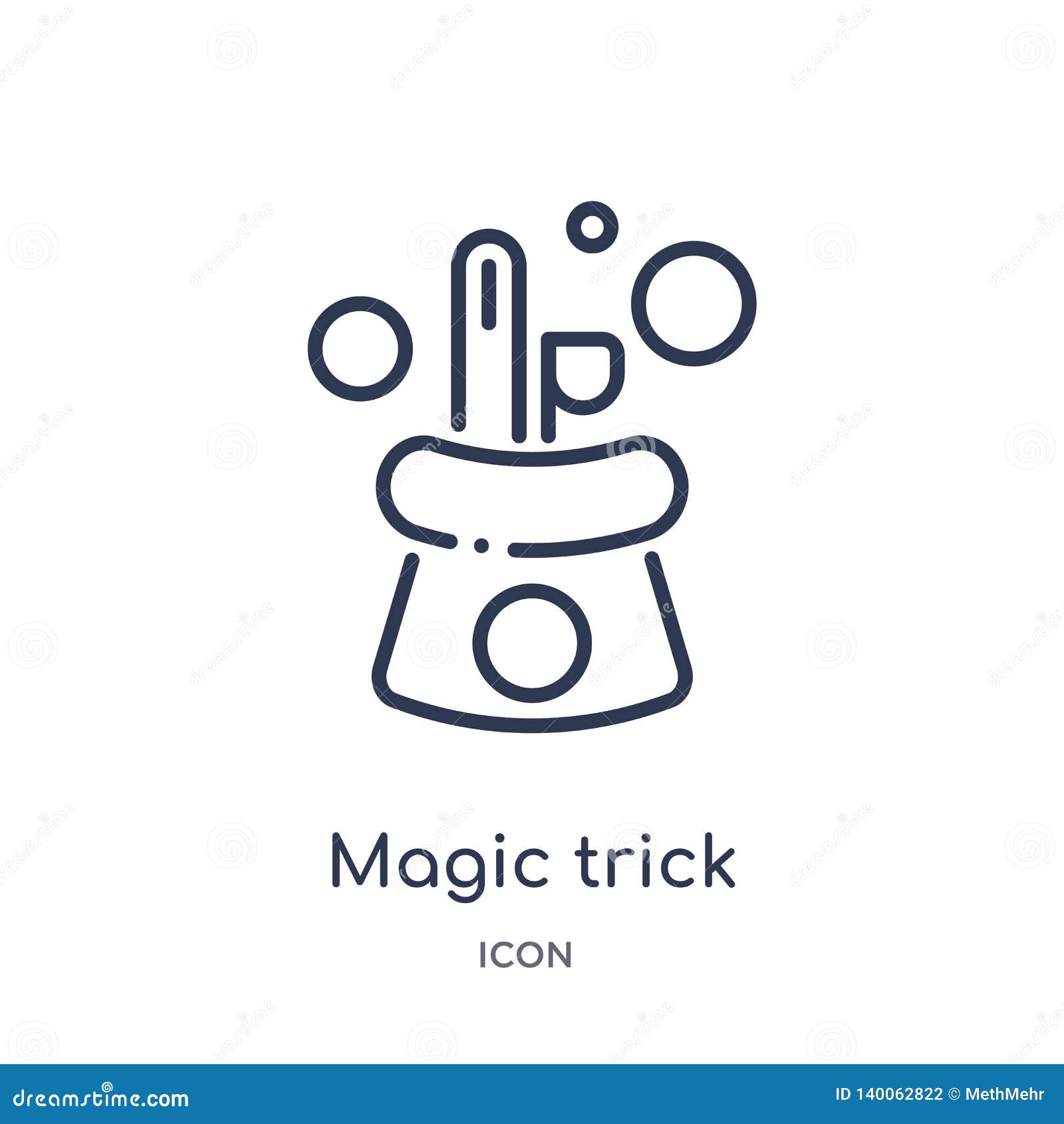 Linear Magic Trick Icon from Magic Outline Collection. Thin Line Magic ...