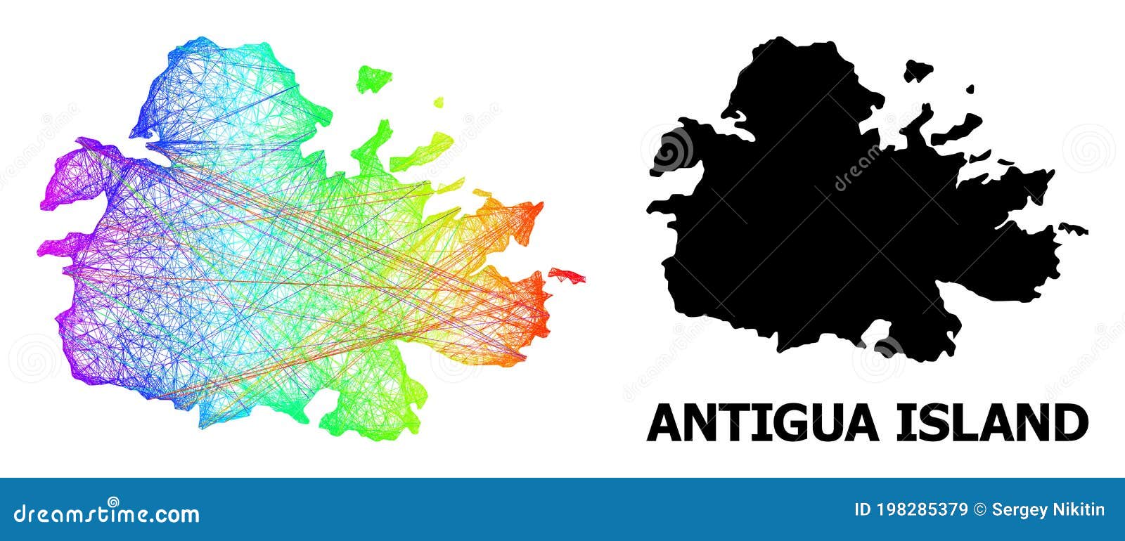 Antigua, Island In The Lesser Antilles In The Caribbean, Political Map ...