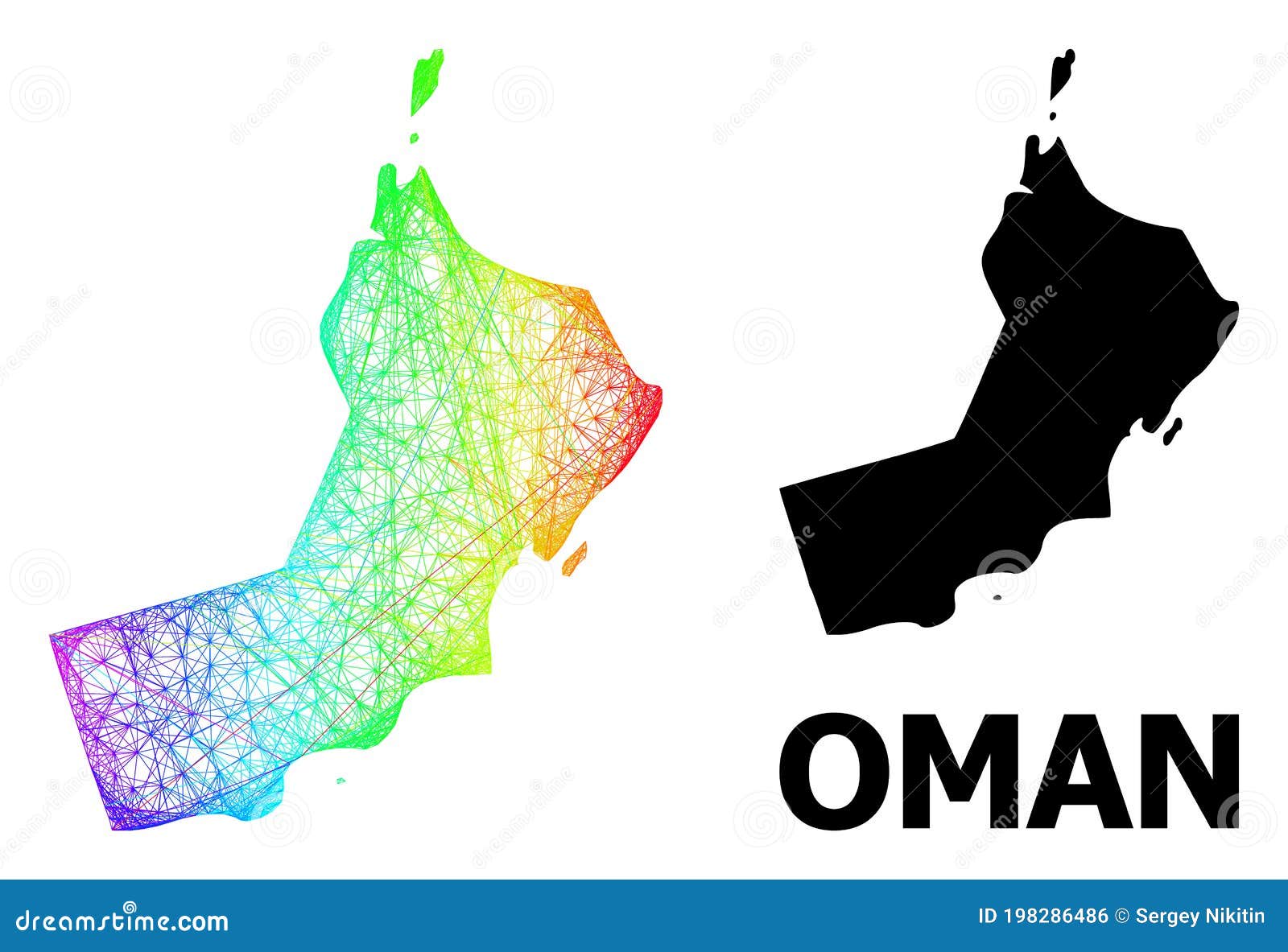 Linear Oman Map Icon From Countrymaps Outline Collection. Thin Line ...