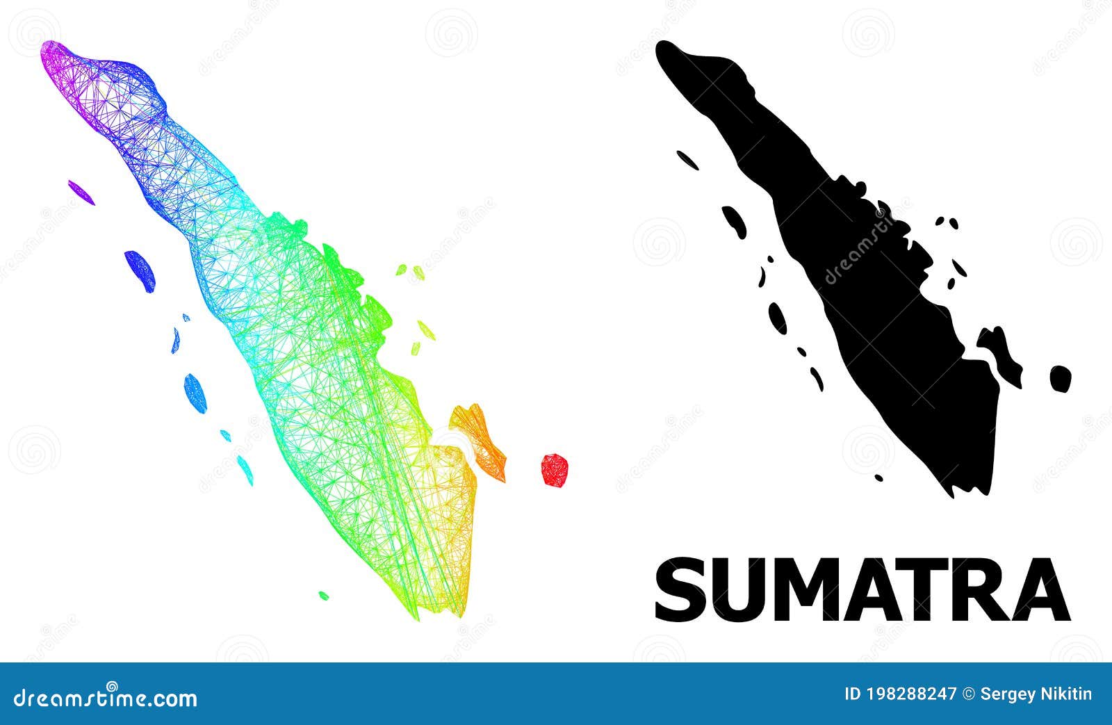 Sumatra Island, Indonesia, Highlighted And Labelled. Topo Standard ...
