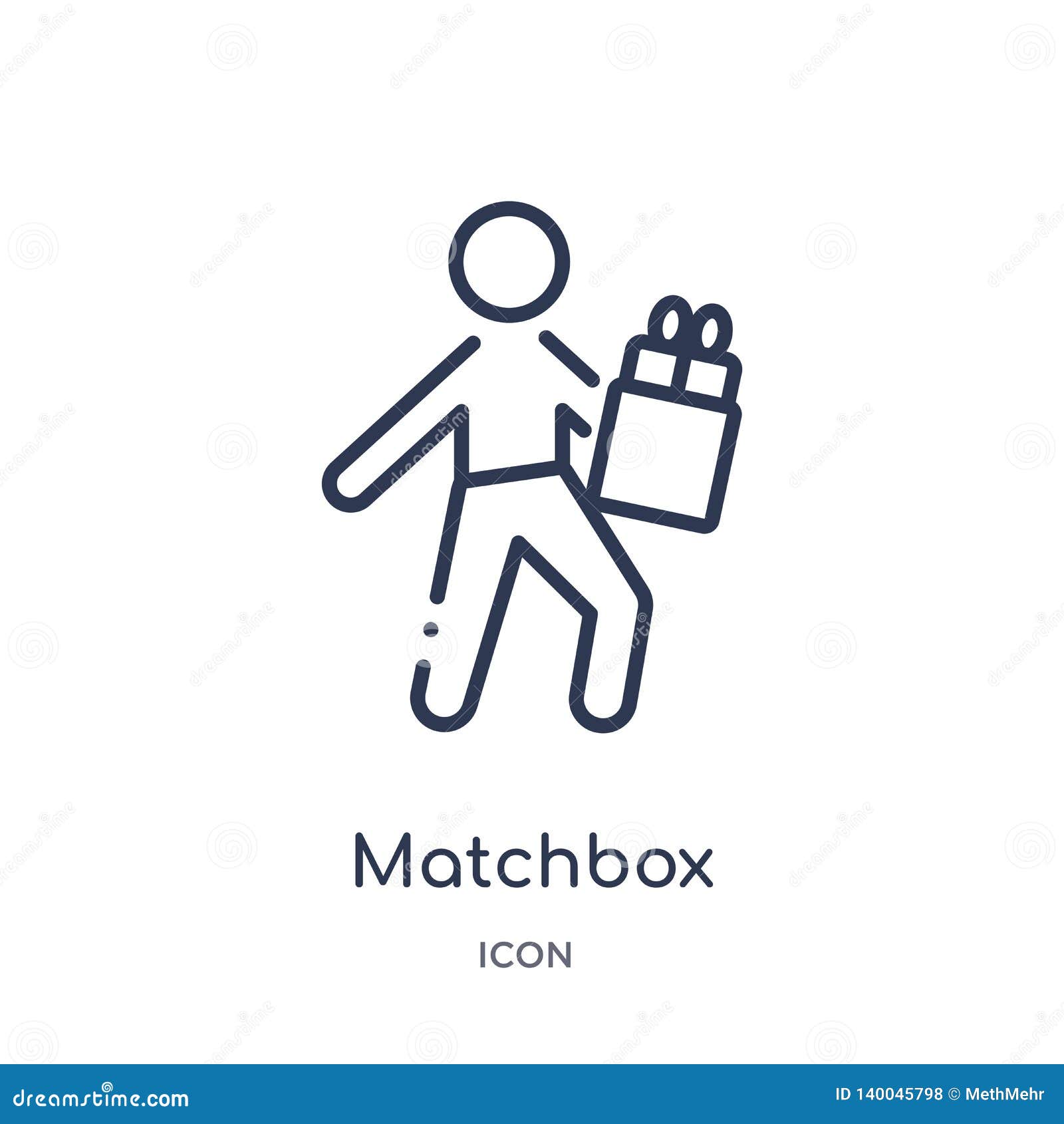 Linear Matchbox Icon from Activity and Hobbies Outline Collection. Thin ...