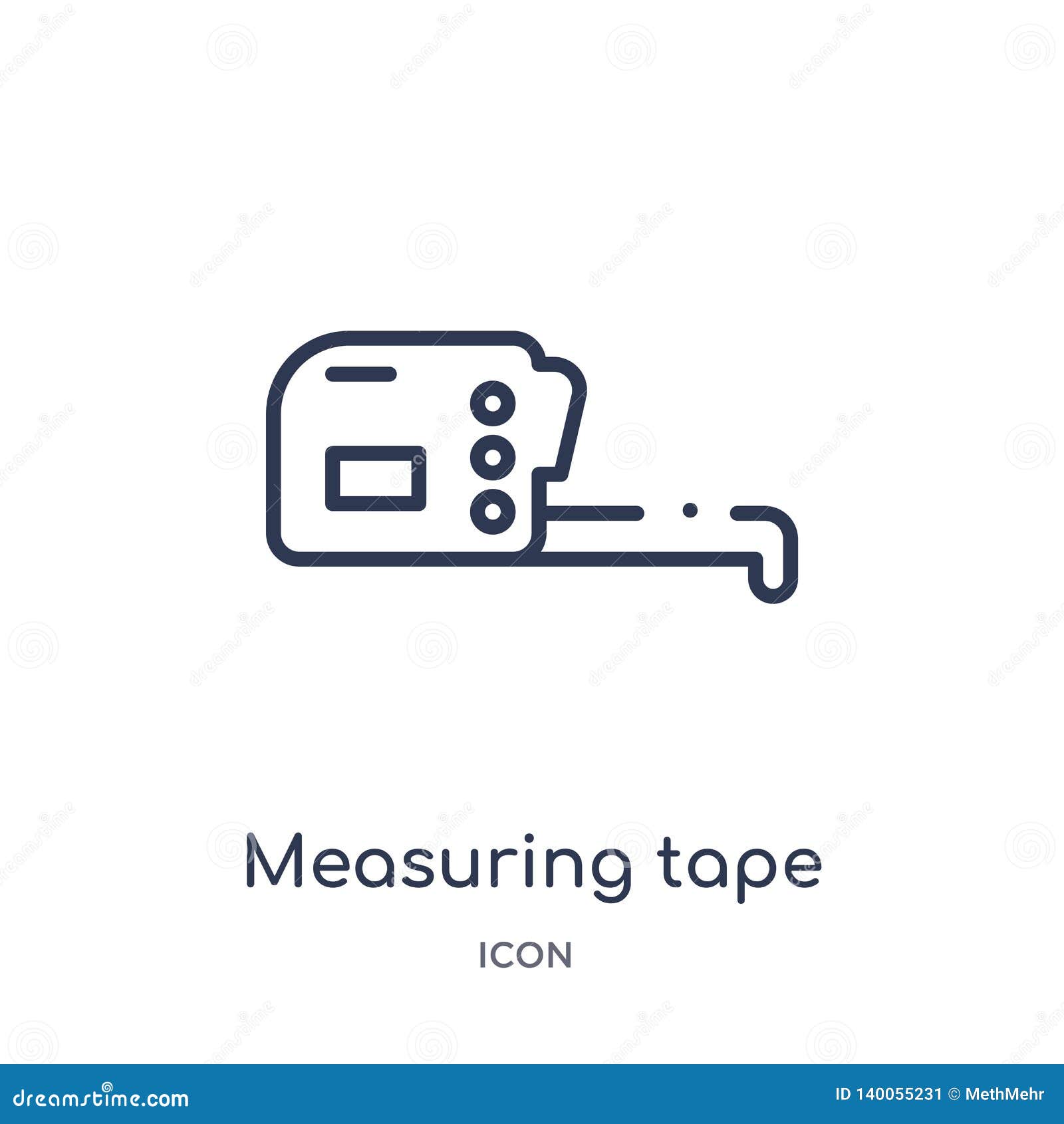 Linear Measuring Tape Icon from Electrian Connections Outline ...
