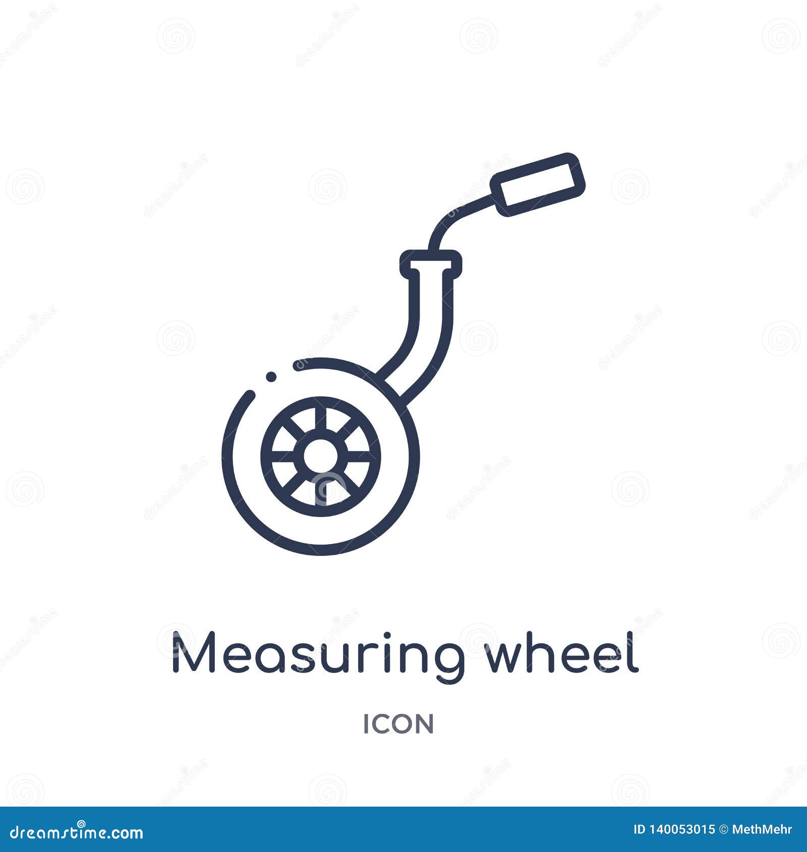 Linear Measuring Wheel Icon from Construction Tools Outline Collection ...