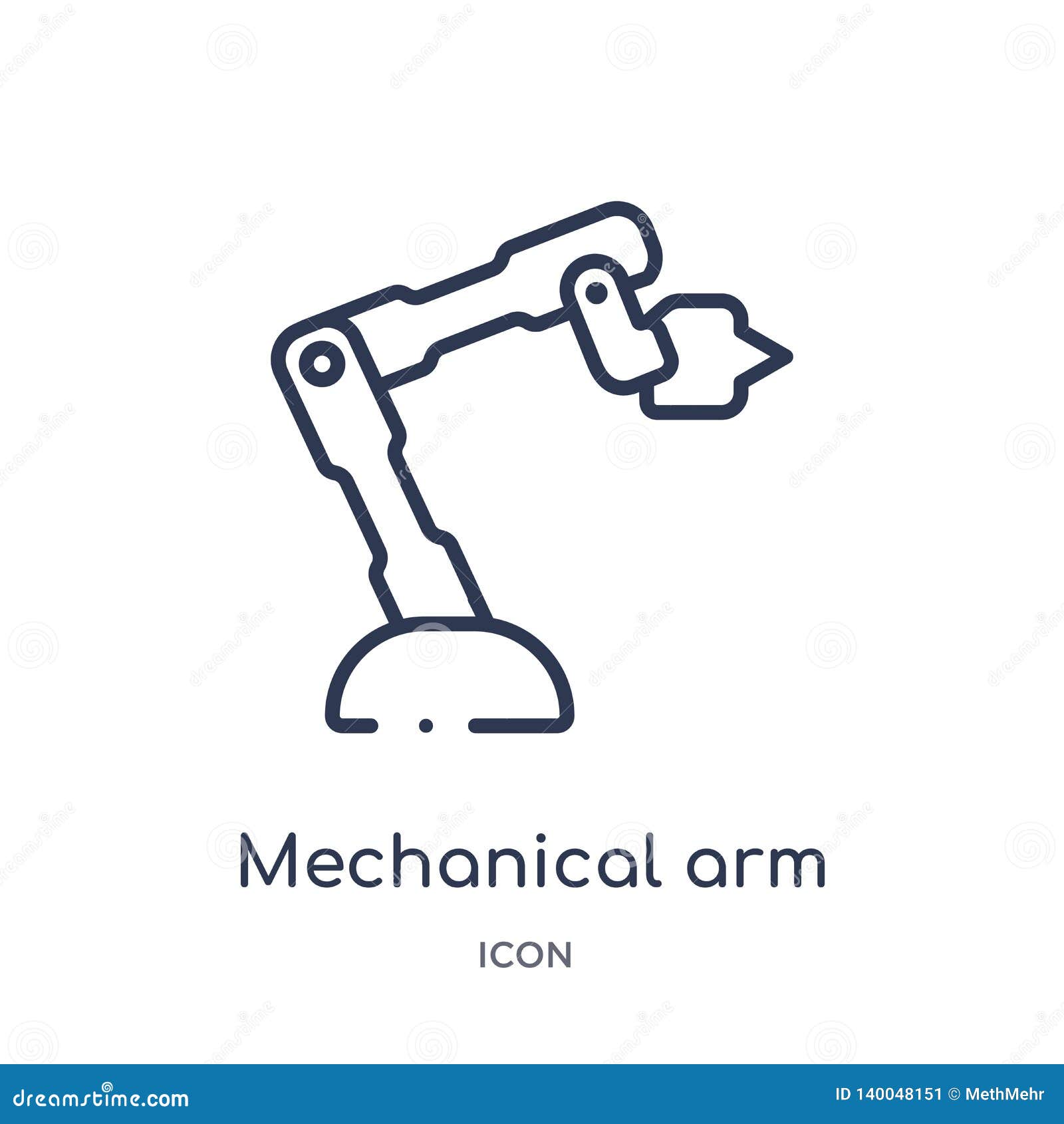 Linear Mechanical Arm Icon from Artifical Intelligence Outline ...