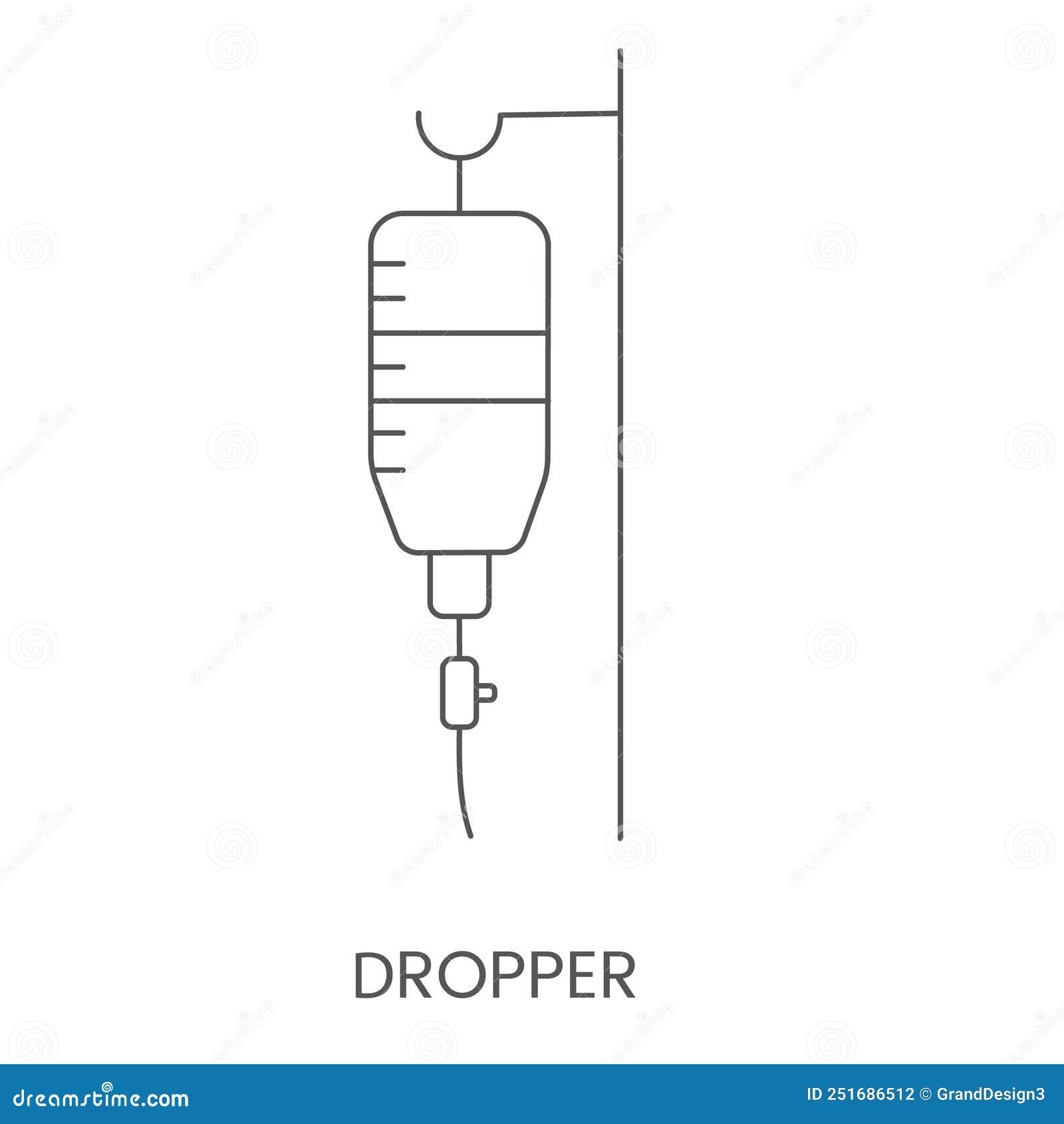 Linear Medical Dropper Icon, Vector Illustration. Stock Vector ...