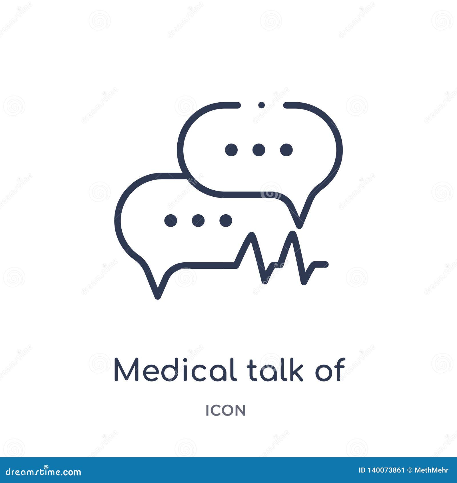 Linear Medical Talk of Rectangular Icon from Medical Outline Collection ...