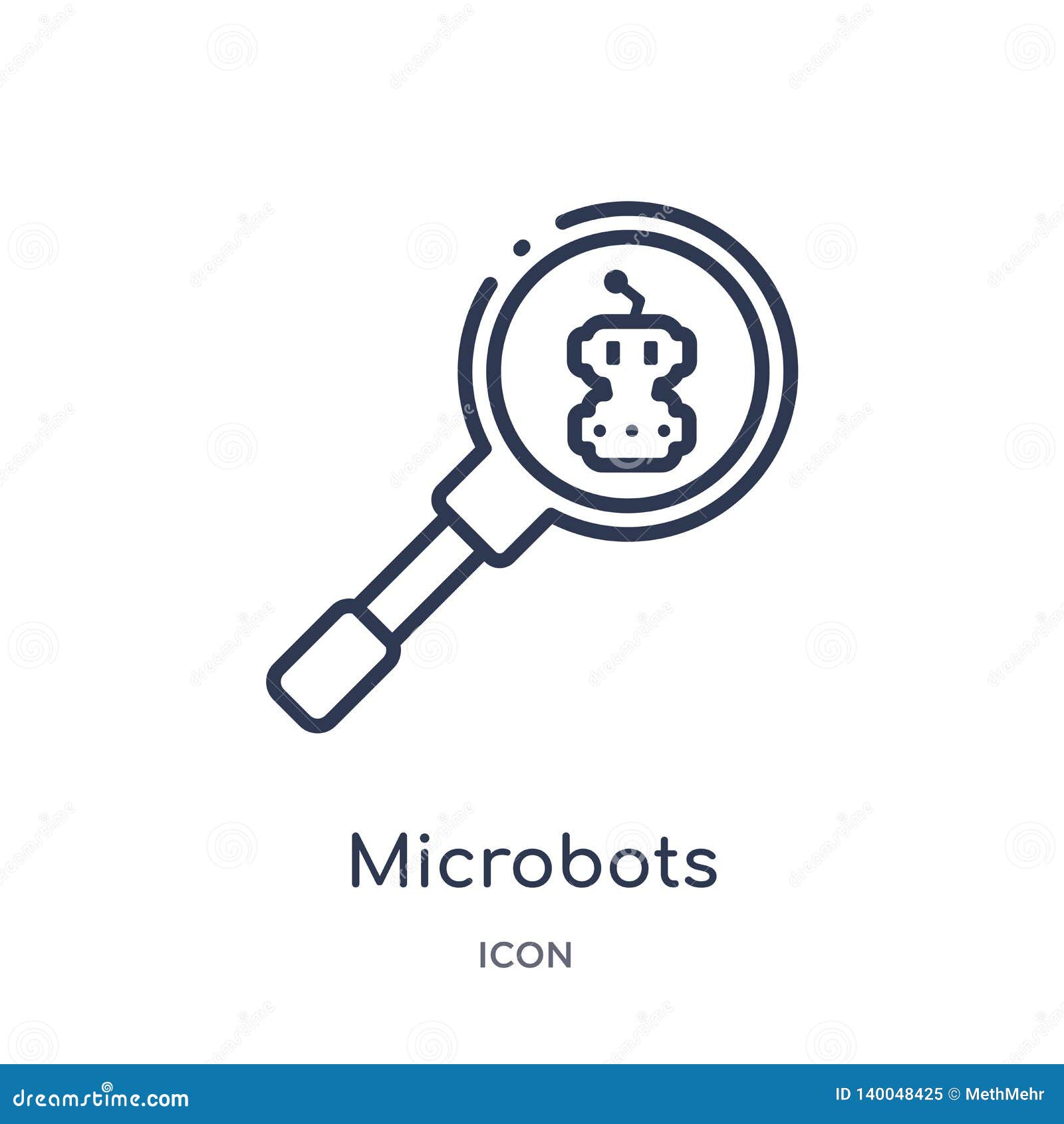 Microbots Icon. Trendy Microbots Logo Concept On White Background From ...