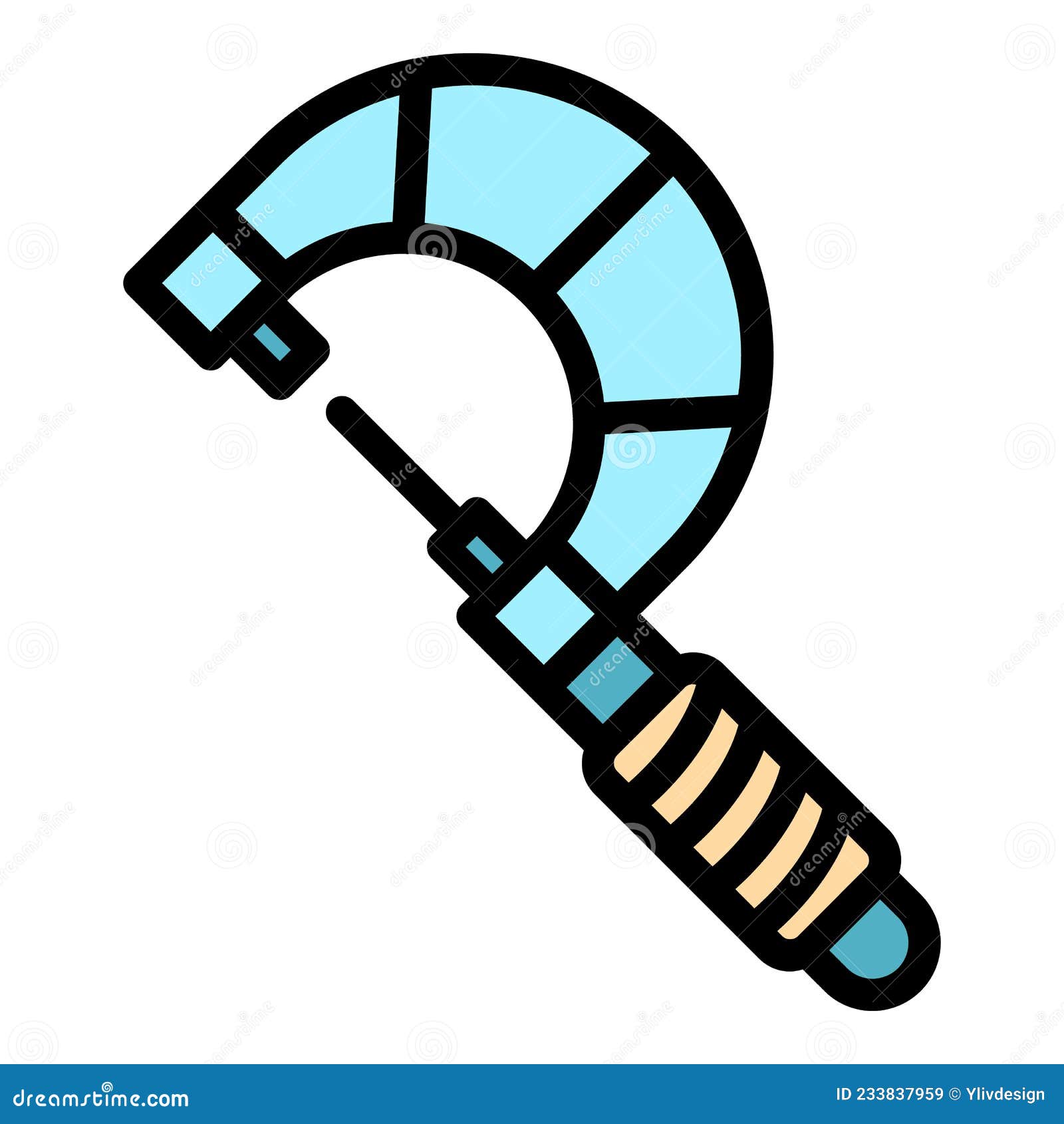 Micrometer Linear Icon Cartoon Vector | CartoonDealer.com #205134669