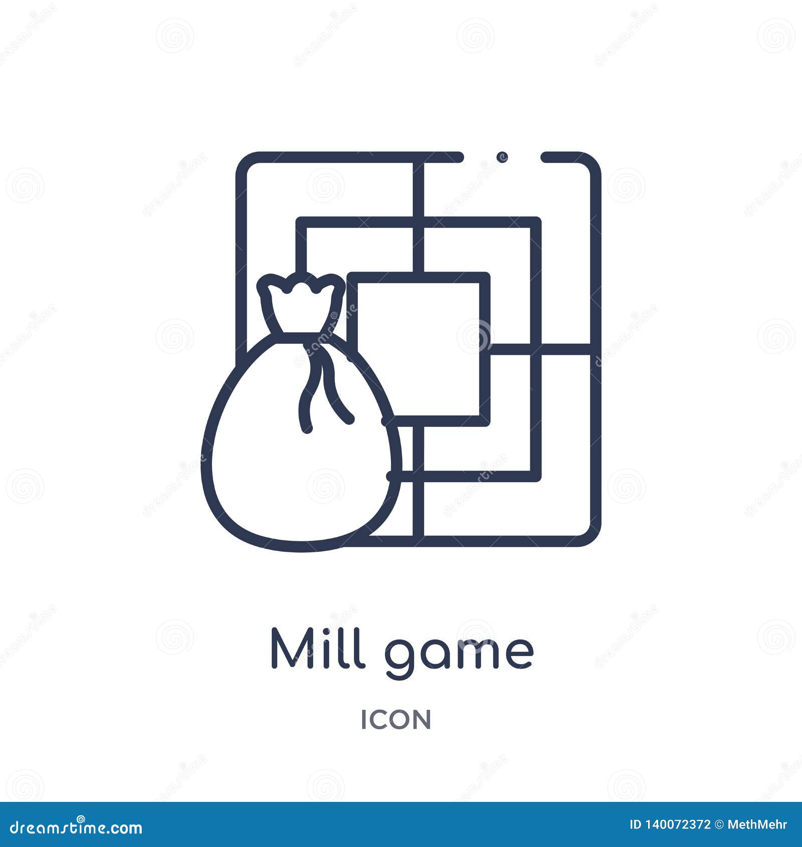 Linear Mill Game Icon from Entertainment Outline Collection. Thin Line ... Linear Mill Game Icon from Entertainment Outline Collection. Thin Line ...