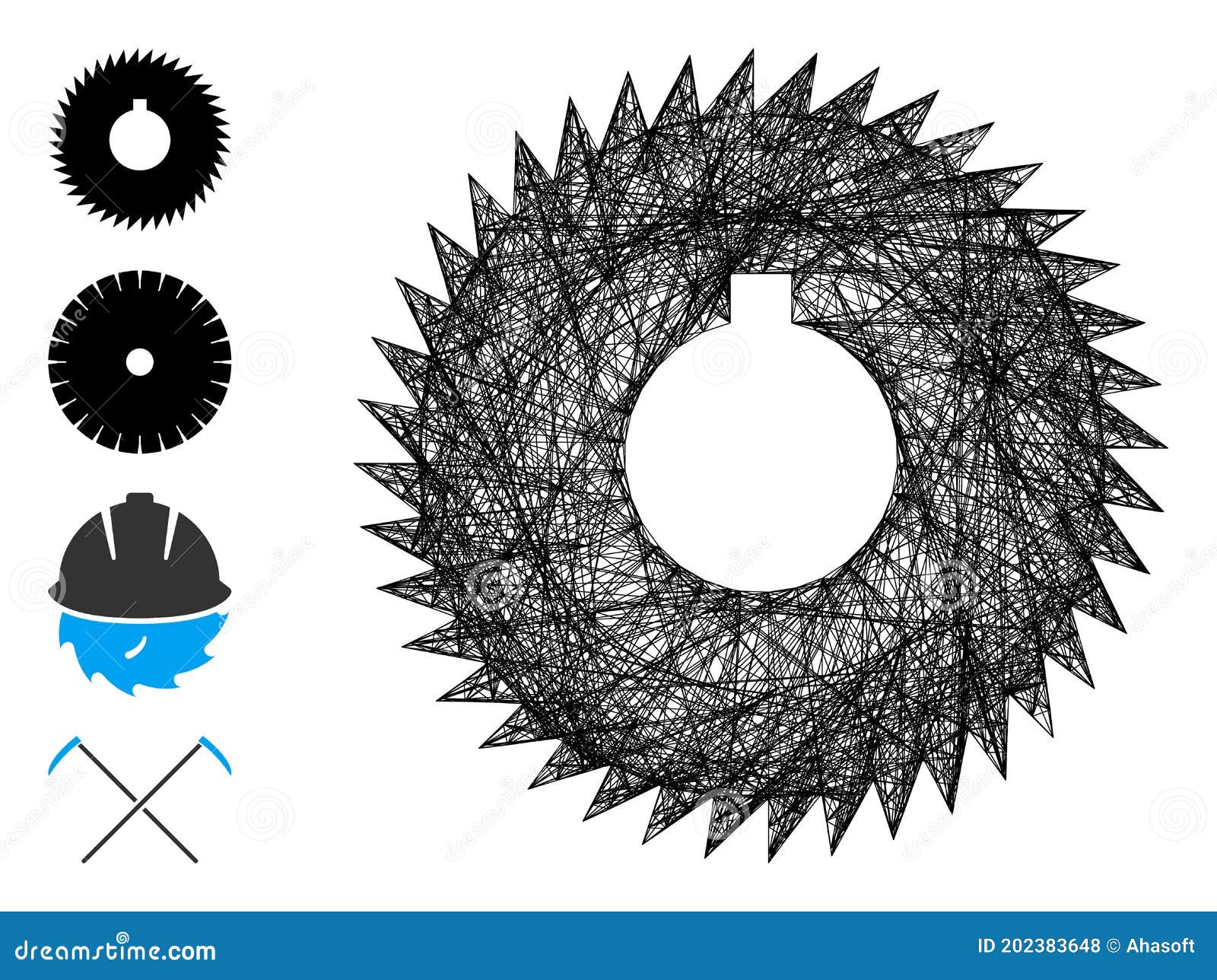 Linear Milling Cutter Vector Mesh Stock Vector - Illustration of line ...