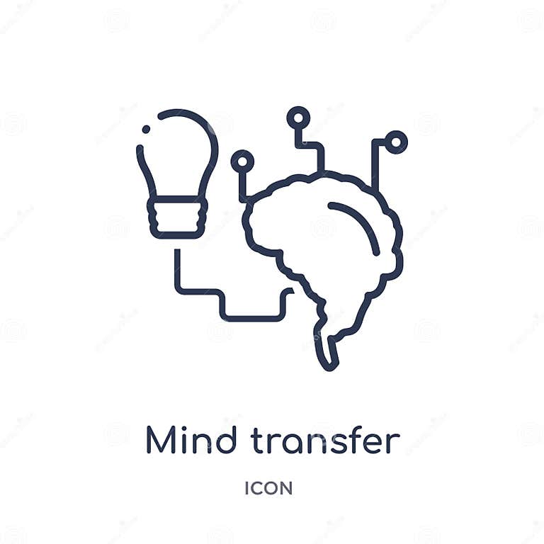 Linear Mind Transfer Icon from Artificial Intellegence and Future ...