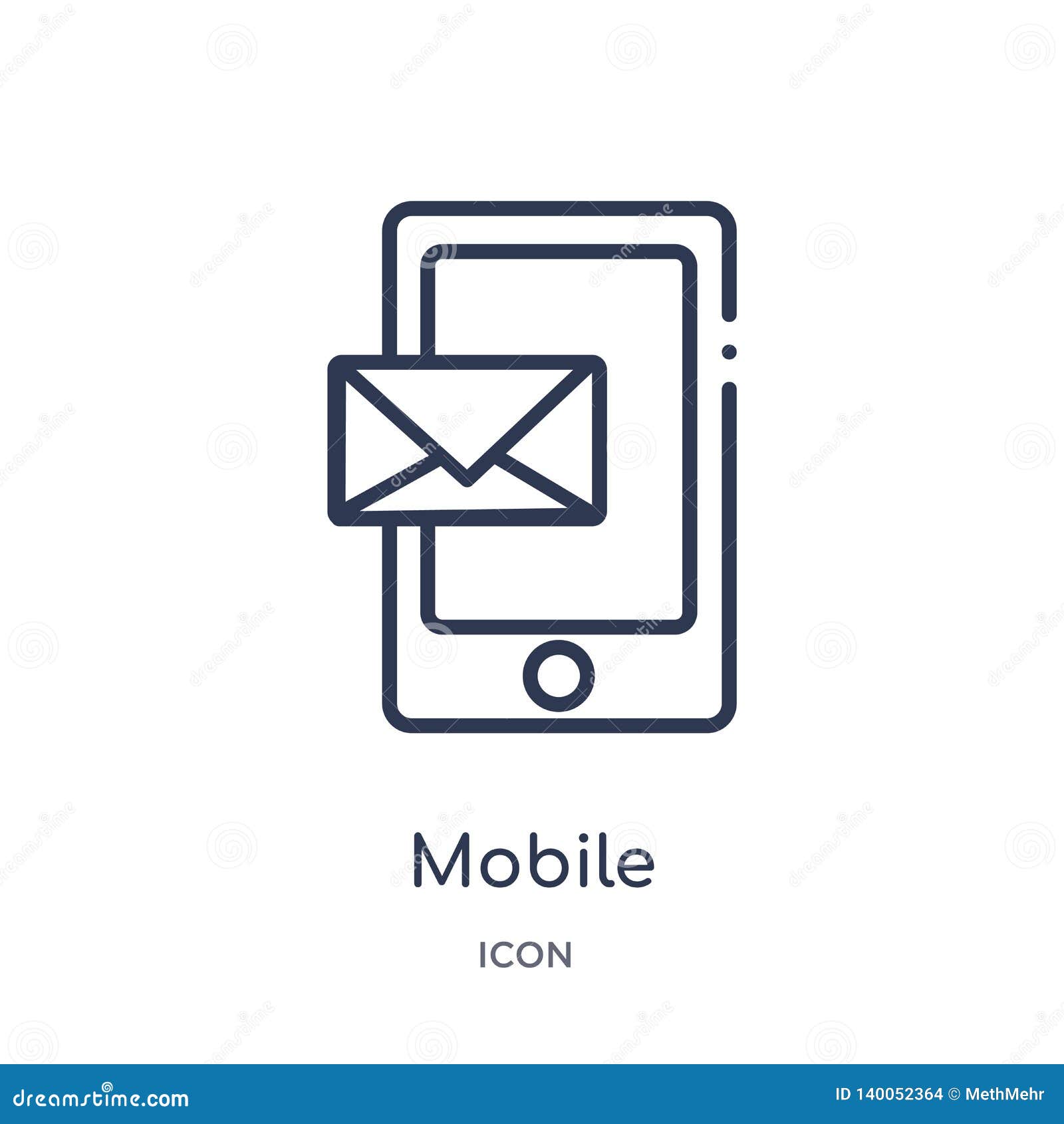 Linear Receiving Email Icon From Comunation Outline Collection. Thin ...