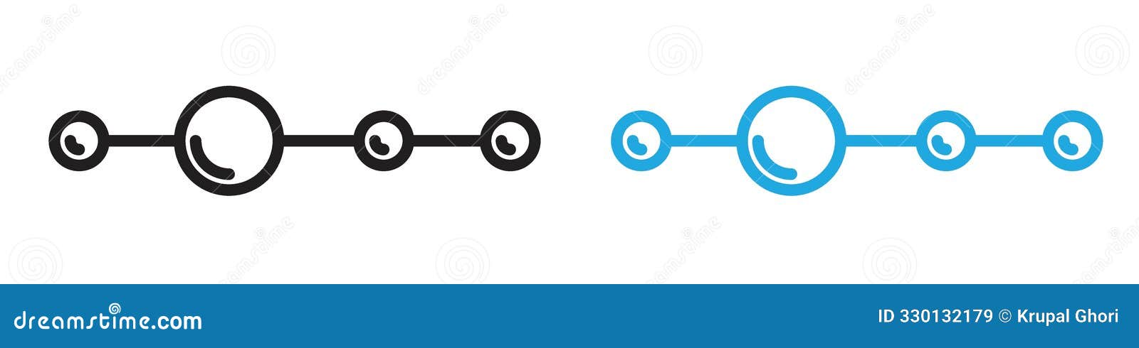 Linear Molecular Structure Icon Line Art Vector Stock Illustration ...