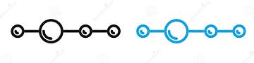 Linear Molecular Structure Icon Line Art Vector Stock Illustration ...