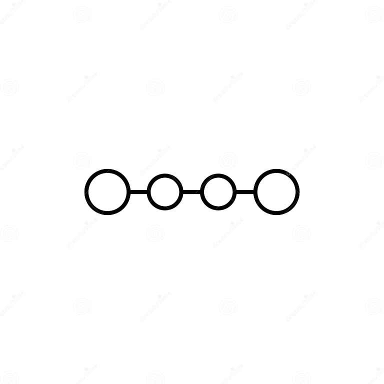 Linear Molecular Structure Icon Stock Illustration - Illustration of ...