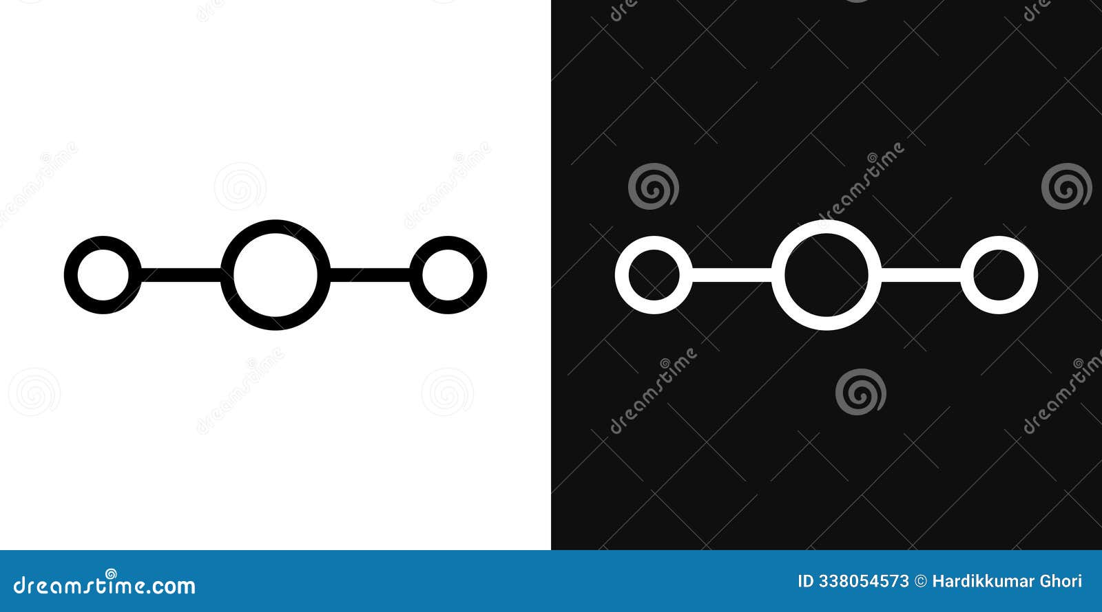 Linear Molecular Structure Icon Stock Illustration - Illustration of ...