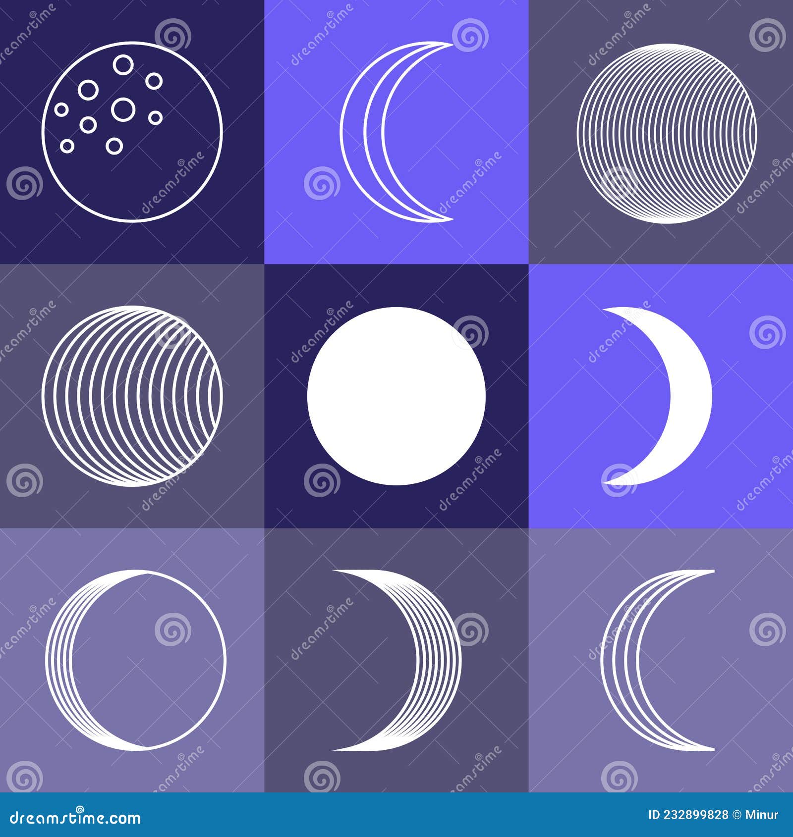 Linear Moon Phases Icon From Meteorology Outline Collection. Thin Line ...