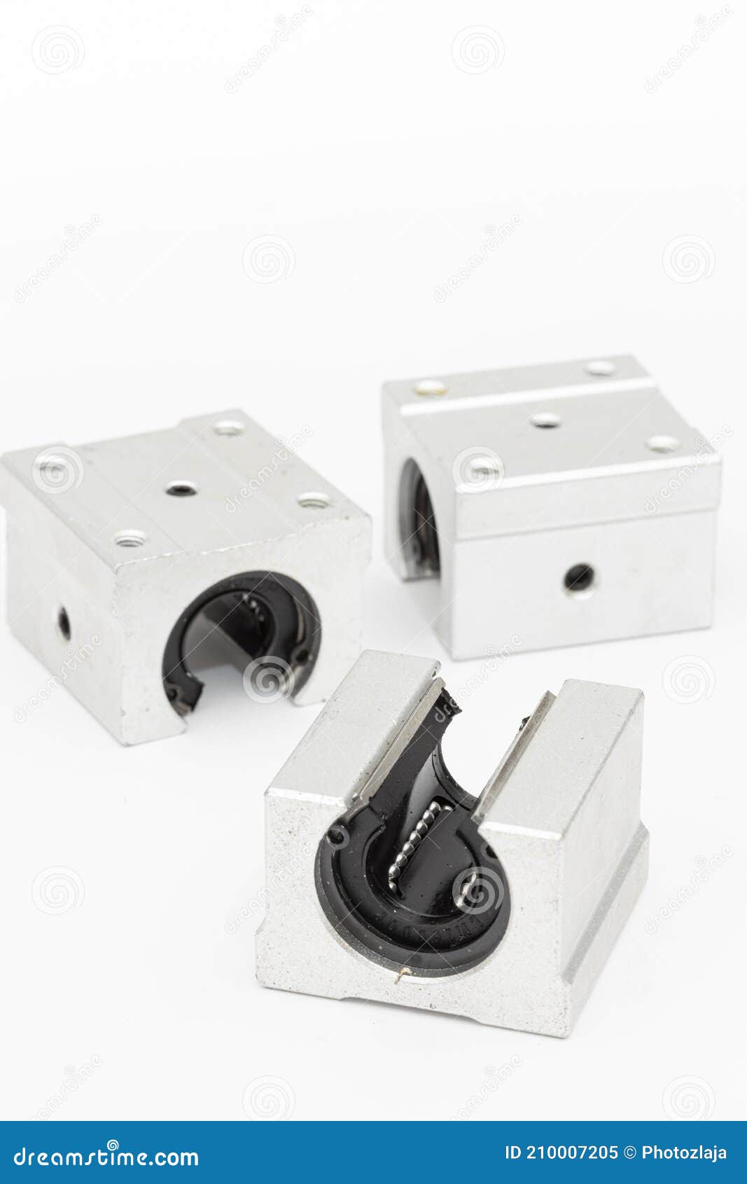 Linear Motion Ball Bearing for CNC Machine Construction Stock Image ...