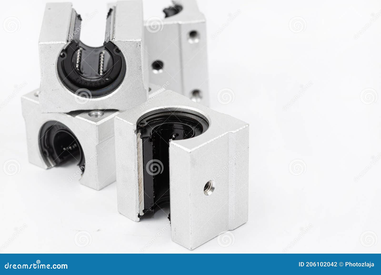 Linear Motion Ball Bearing Isolated Above White Background Stock Photo ...