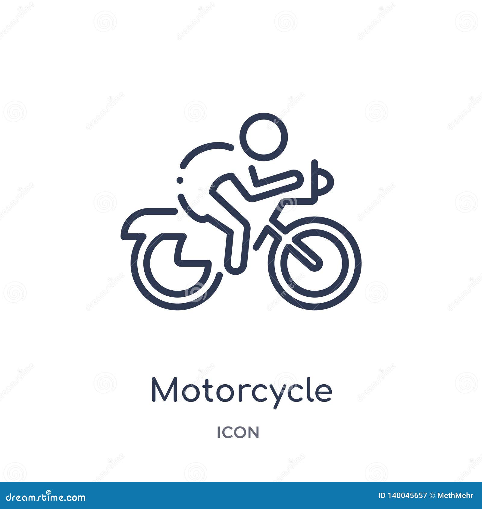 Linear Motorcycle Riding Icon From Activity And Hobbies Outline ...
