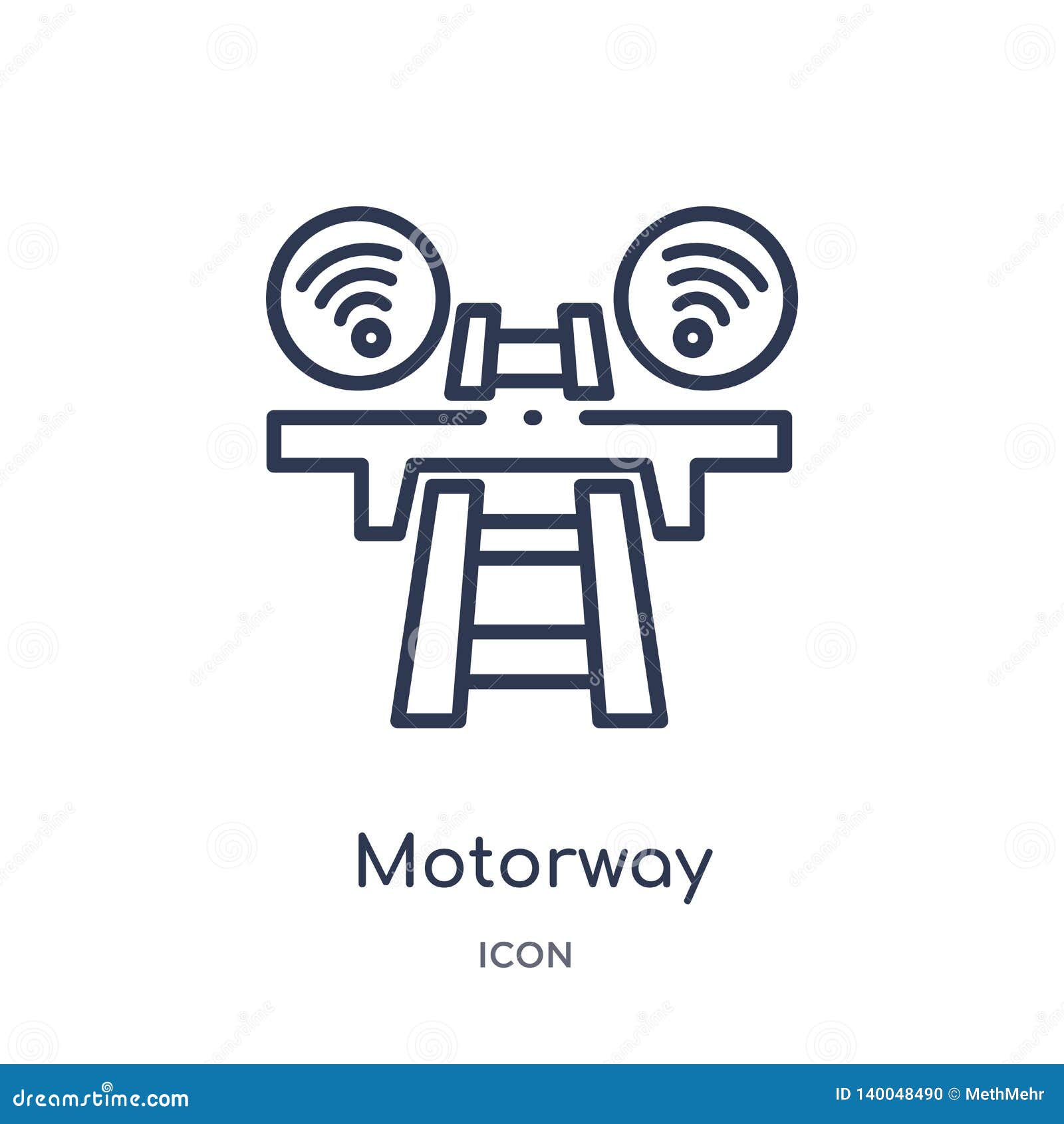 Motorway Icon In Different Style Vector Illustration. Two Colored And ...