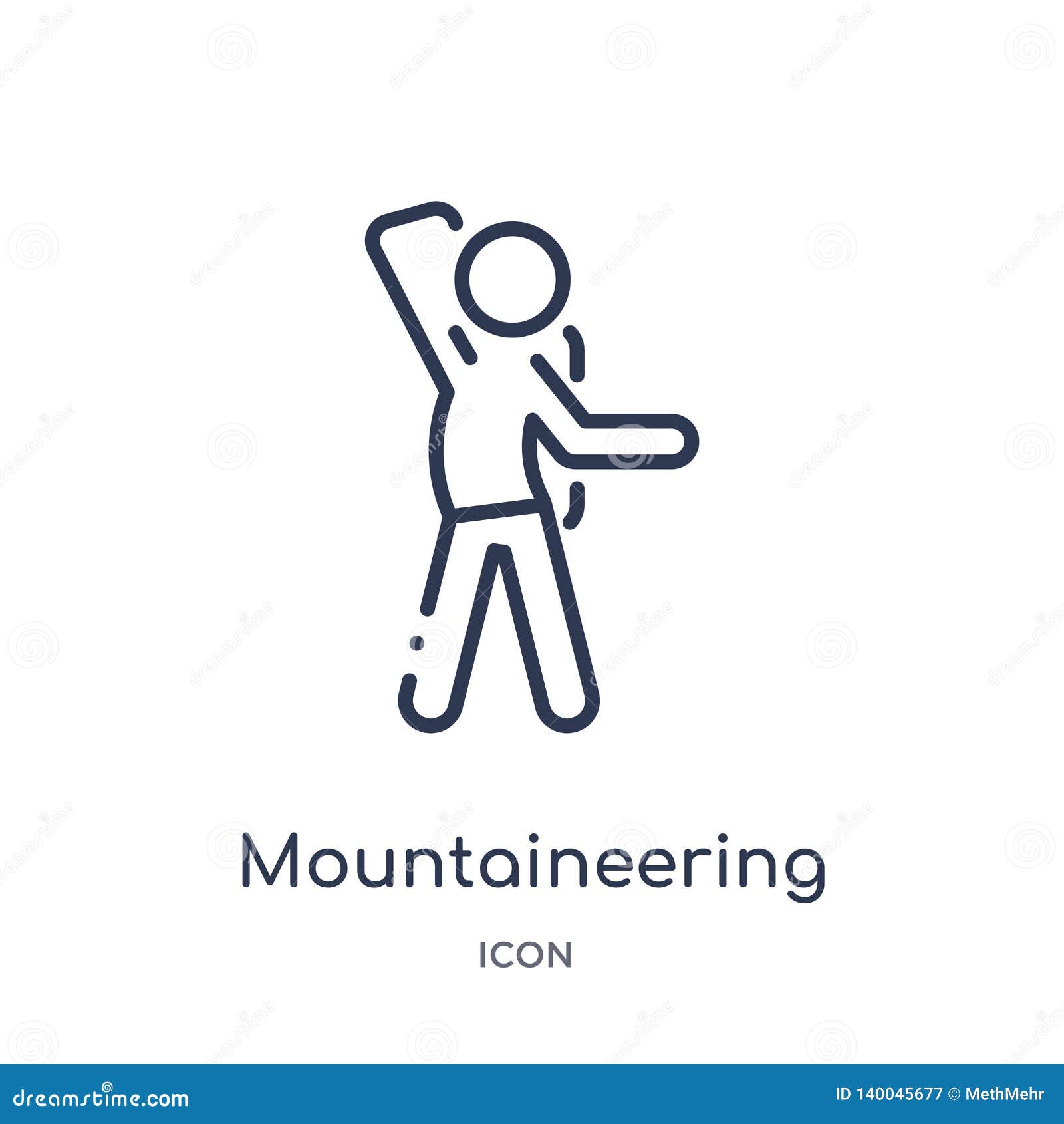 Linear Mountaineering Icon from Activity and Hobbies Outline Collection ...
