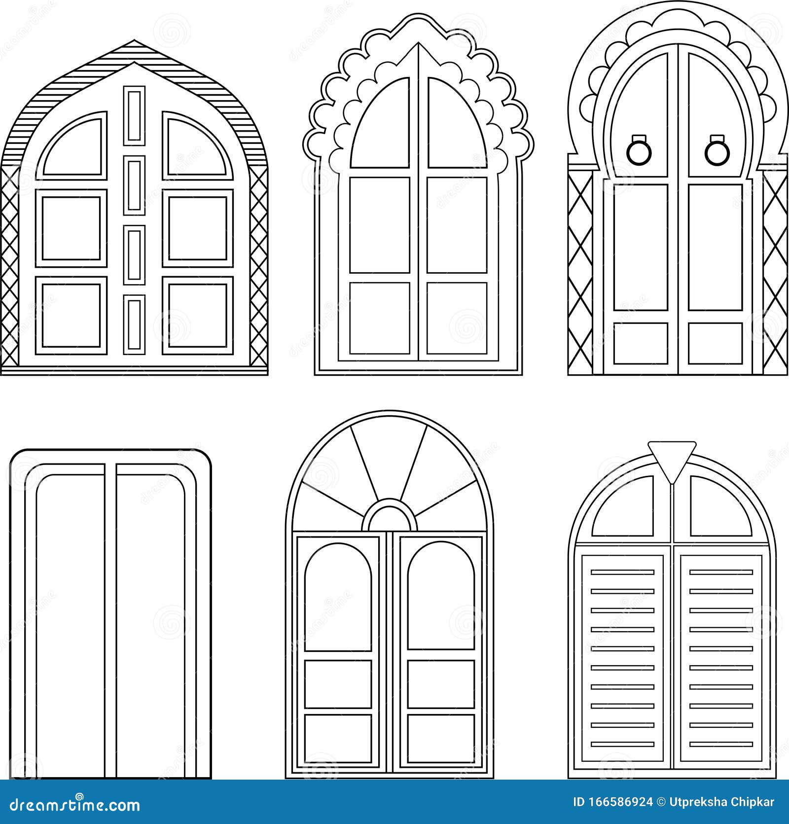 Linear Doors Open Icon From Construction Outline Collection. Thin Line ...