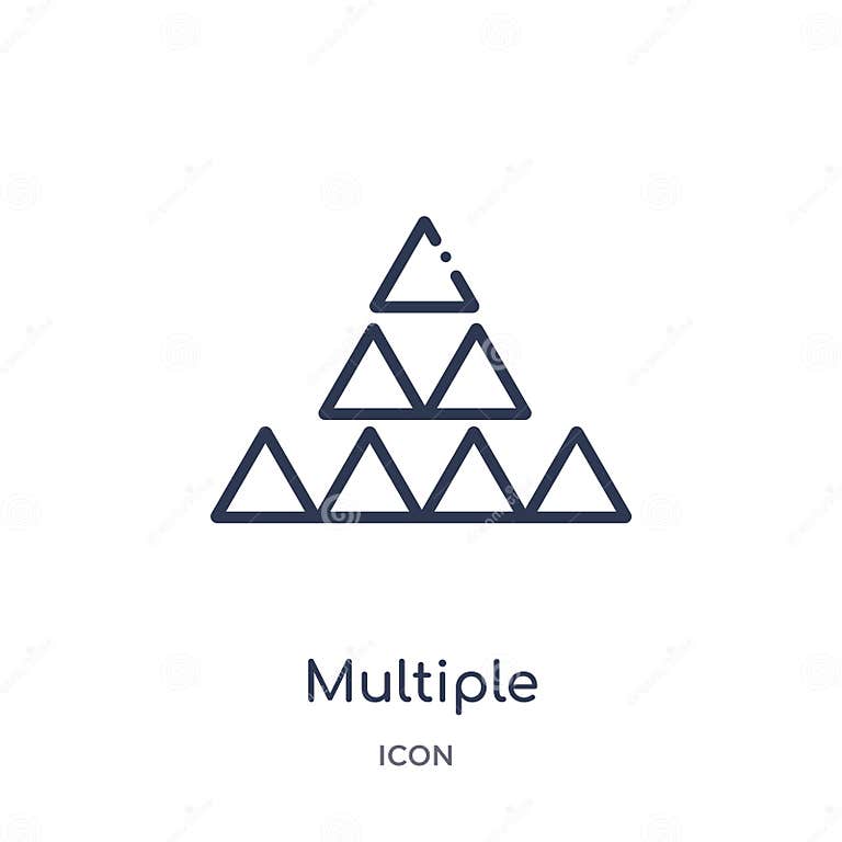 Linear Multiple Triangles Triangle Icon from Geometry Outline ...