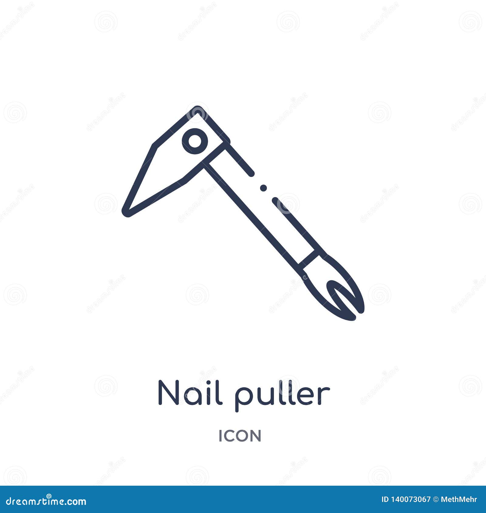 Linear Nail Gun Icon From Construction Outline Collection. Thin Line ...