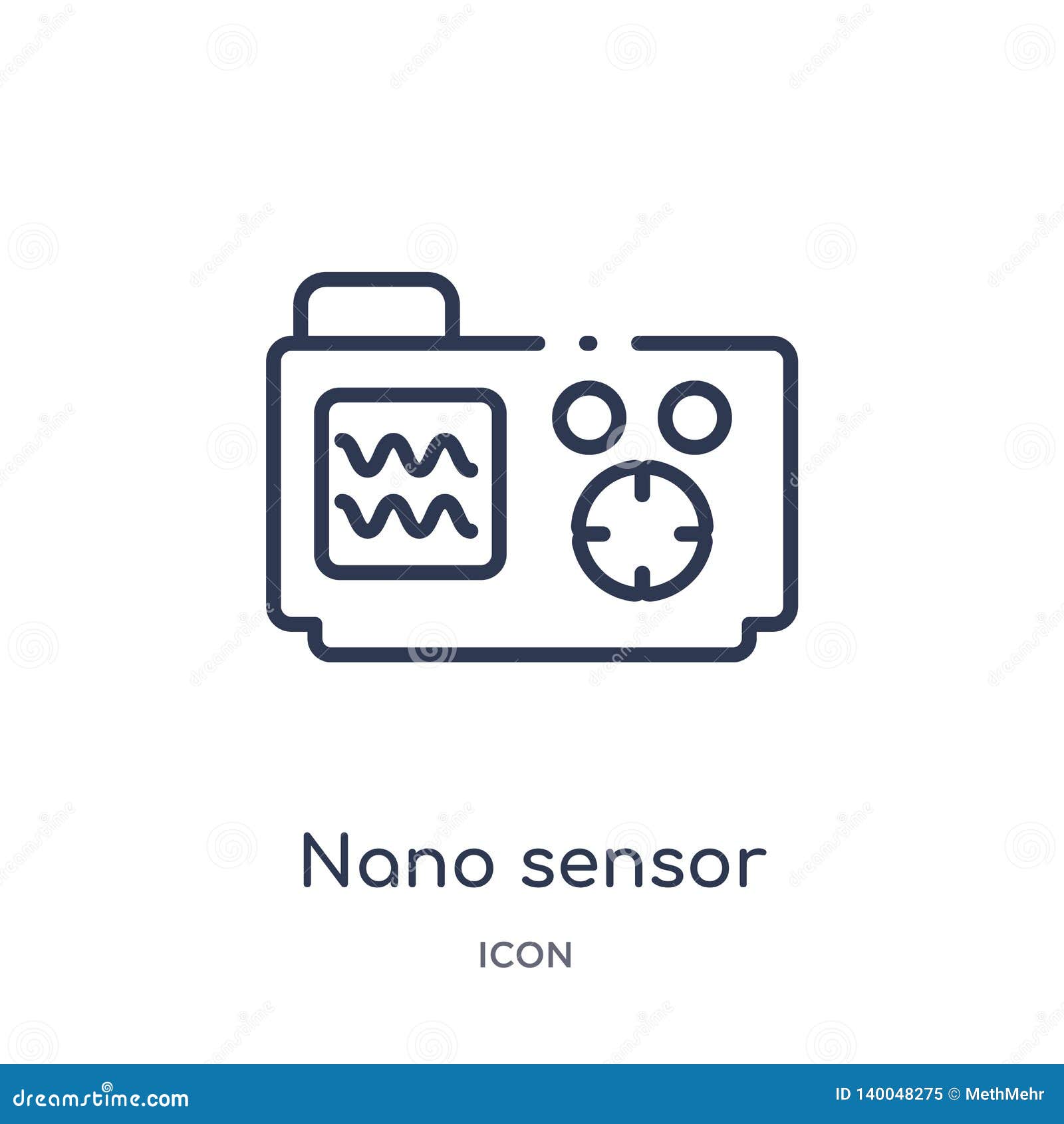 Linear Nano Sensor Icon from Artificial Intellegence and Future ...