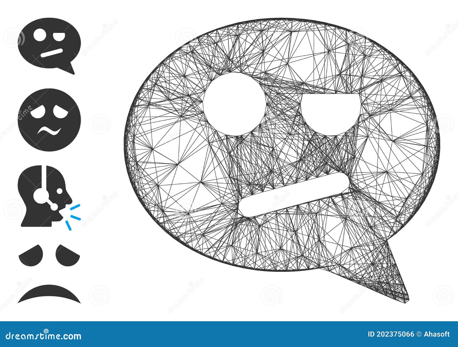Negation Smiley Message Composition Icon Of Tuberous Elements Royalty ...